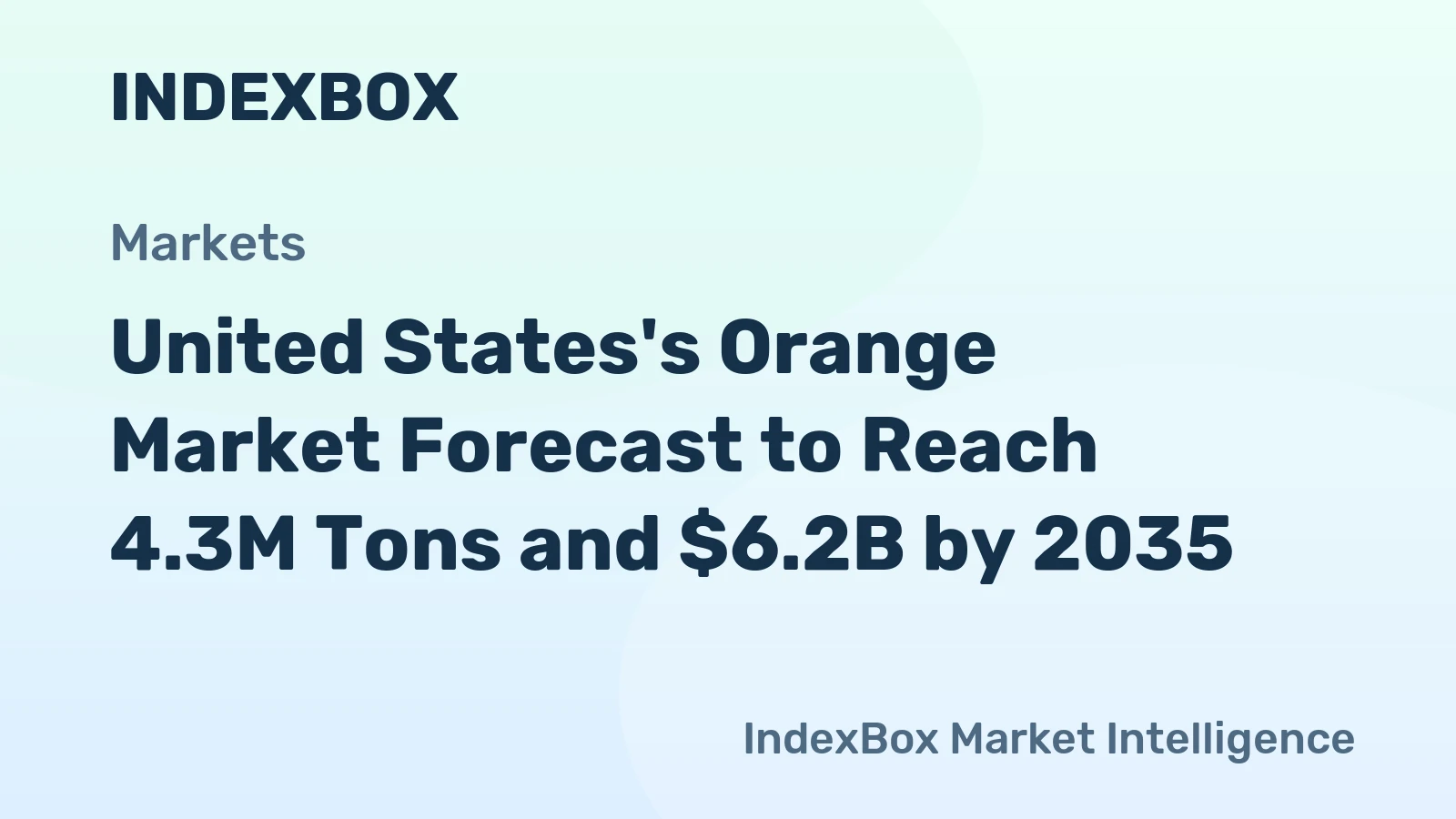 United States's Orange Market Forecast to Reach 4.3M Tons and $6.2B by 2035