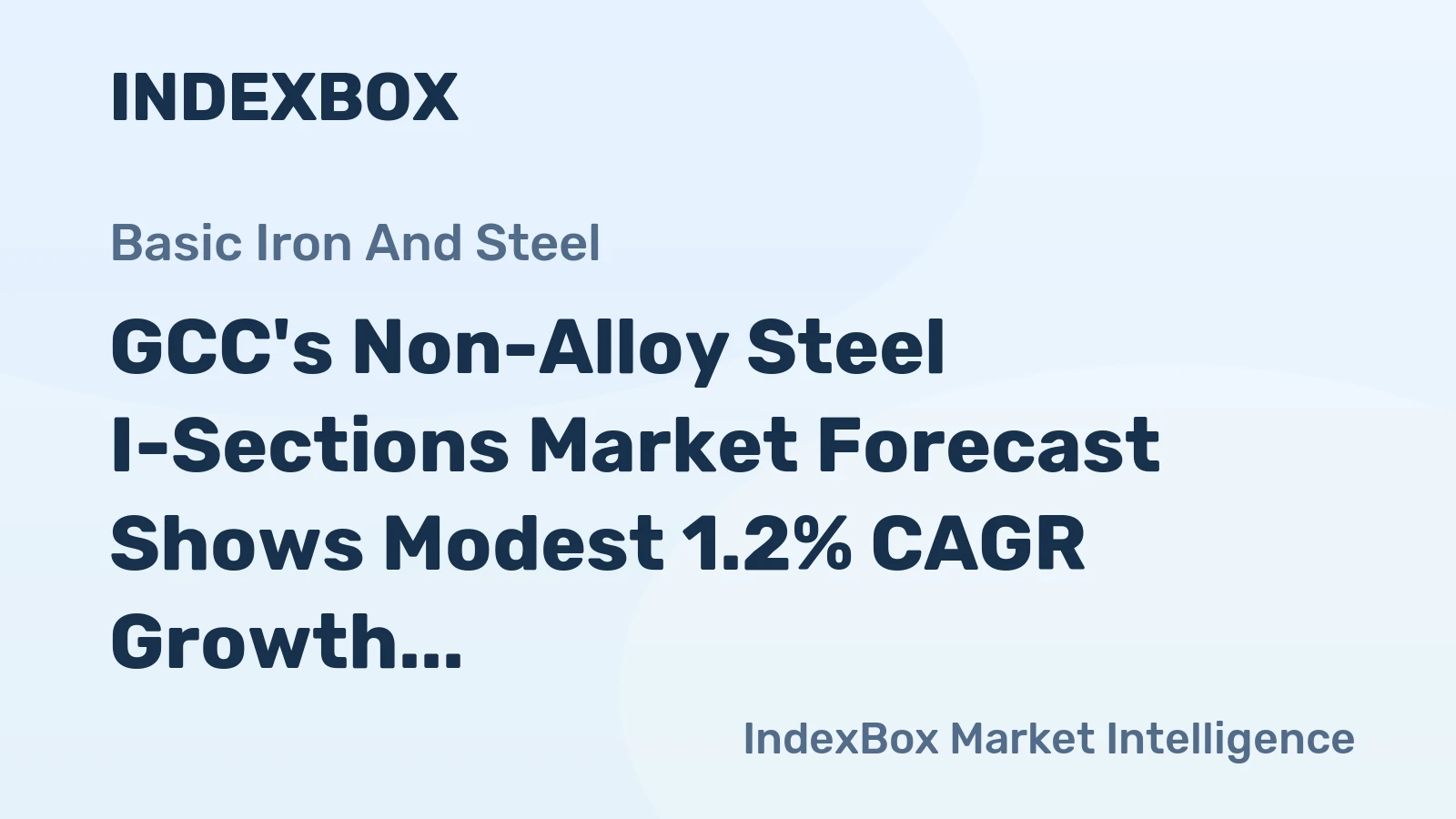 GCC's Non-Alloy Steel I-Sections Market Forecast Shows Modest 1.2% CAGR Growth Through 2035