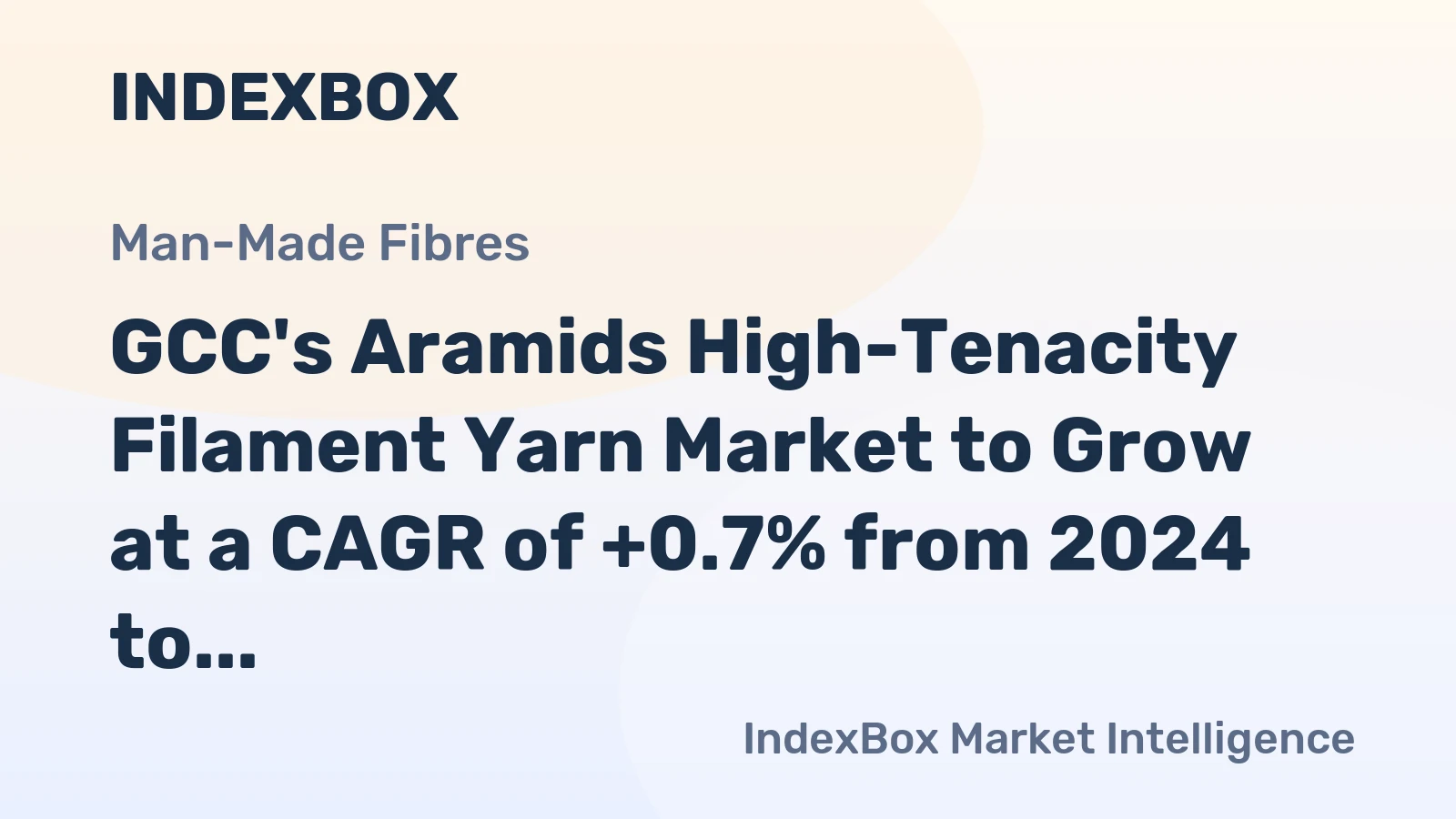 GCC's Aramids High-Tenacity Filament Yarn Market to Grow at a CAGR of +0.7% from 2024 to 2035