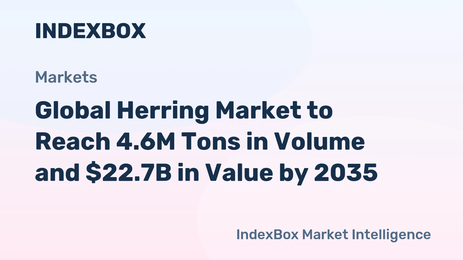 Global Herring Market to Reach 4.6M Tons in Volume and $22.7B in Value by 2035