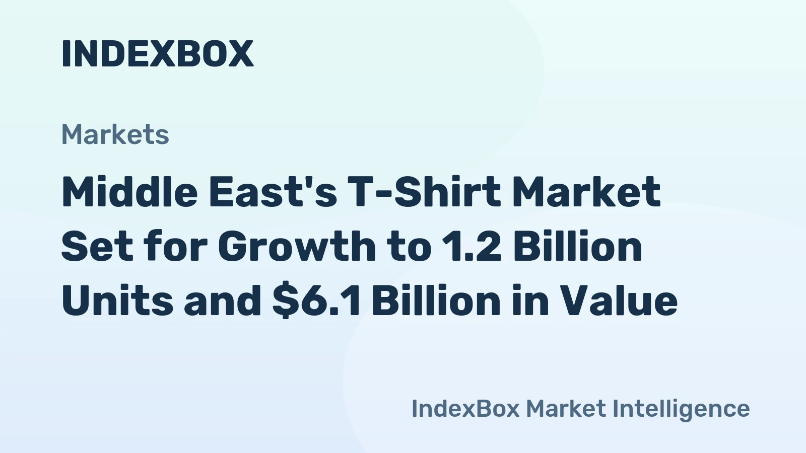 Middle East's T-Shirt Market Set for Growth to 1.2 Billion Units and $6.1 Billion in Value