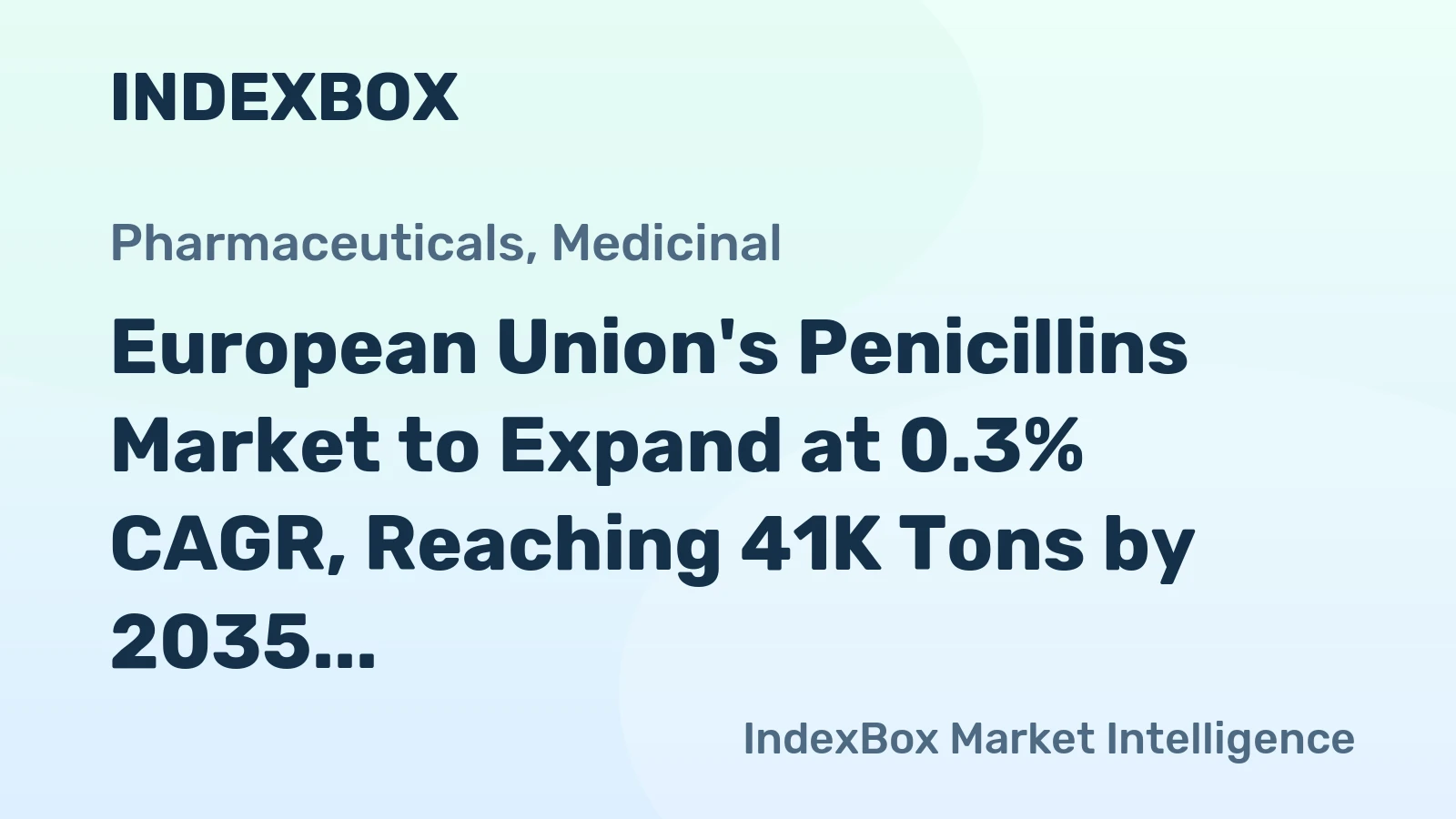 European Union's Penicillins Market to Expand at 0.3% CAGR, Reaching 41K Tons by 2035