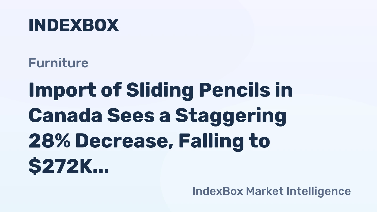 Import of Sliding Pencils in Canada Sees a Staggering 28% Decrease, Falling to $272K in September 2023.