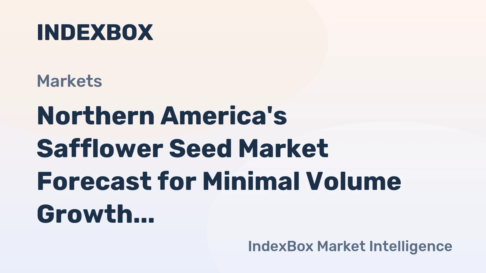 Northern America's Safflower Seed Market Forecast for Minimal Volume Growth with a +0.1% CAGR Amid Rising Demand