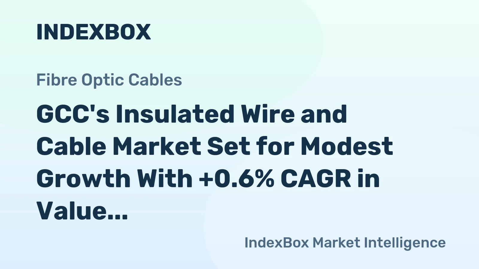 GCC's Insulated Wire and Cable Market Set for Modest Growth With +0.6% CAGR in Value Through 2035