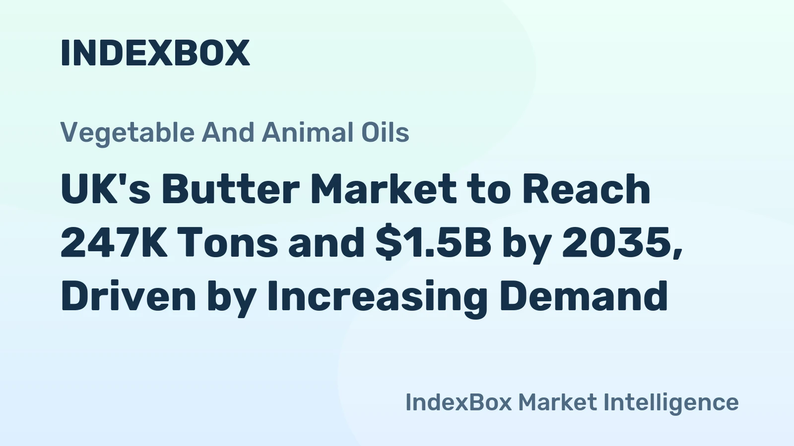 UK's Butter Market to Reach 247K Tons and $1.5B by 2035, Driven by Increasing Demand