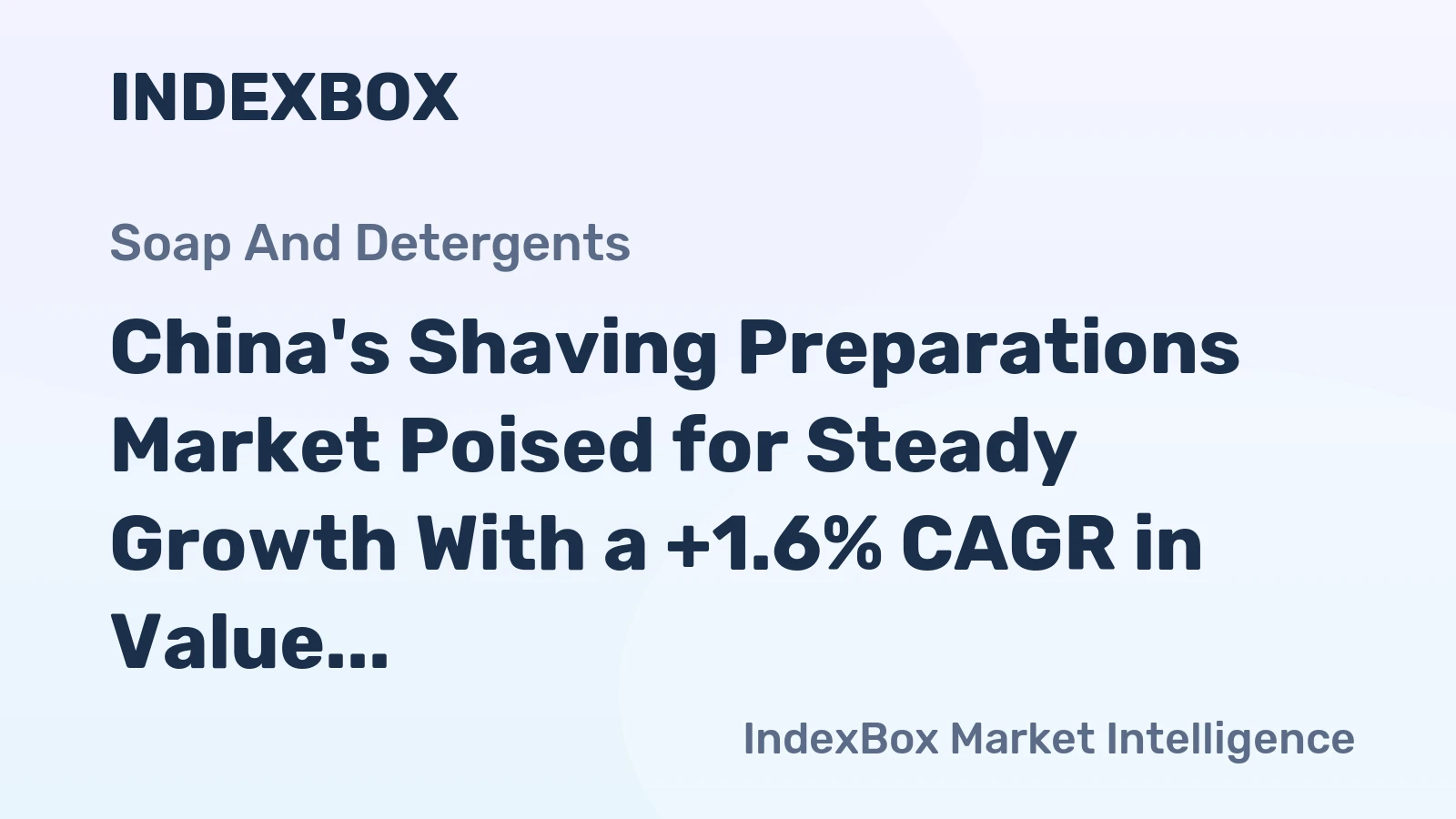 China's Shaving Preparations Market Poised for Steady Growth With a +1.6% CAGR in Value Through 2035