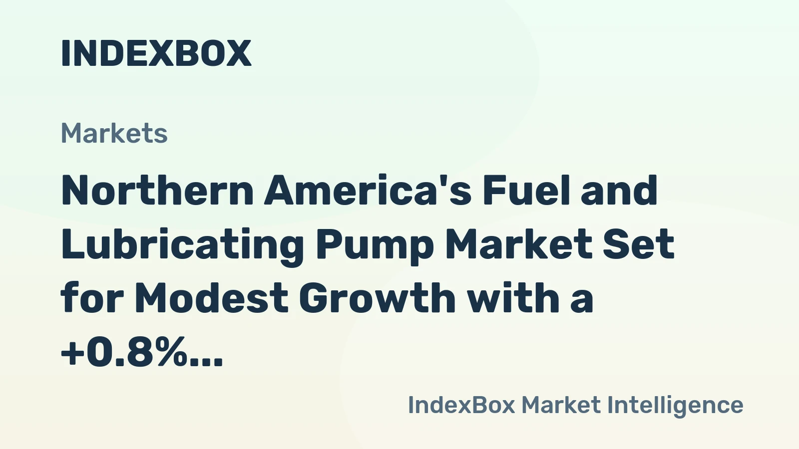 Northern America's Fuel and Lubricating Pump Market Set for Modest Growth with a +0.8% CAGR in Value