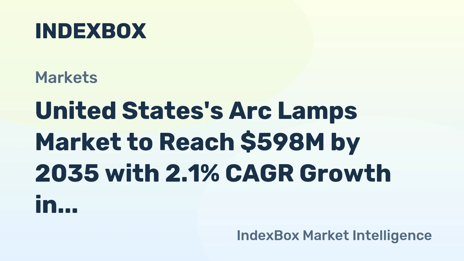United States's Arc Lamps Market to Reach $598M by 2035 with 2.1% CAGR Growth in Volume