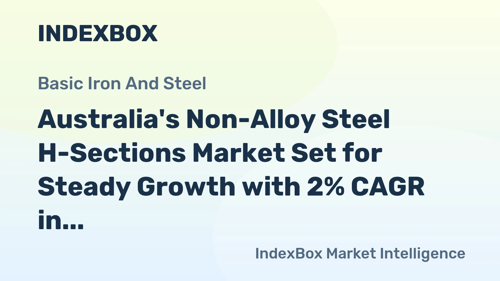 Australia's Non-Alloy Steel H-Sections Market Set for Steady Growth with 2% CAGR in Value Through 2035