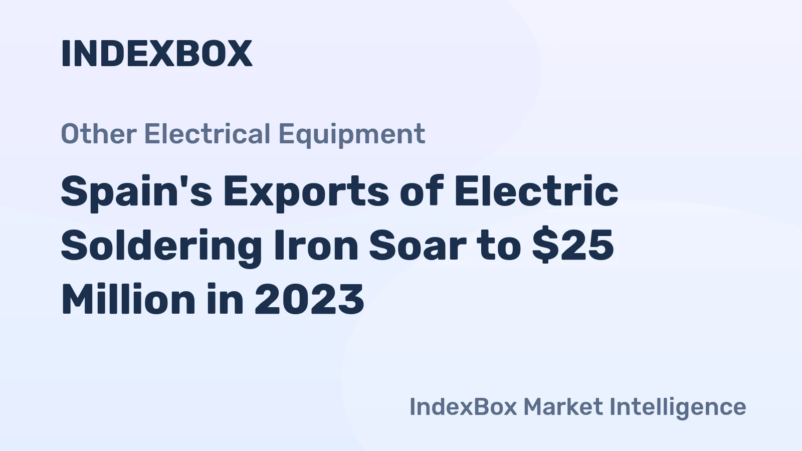 Spain's Exports of Electric Soldering Iron Soar to $25 Million in 2023