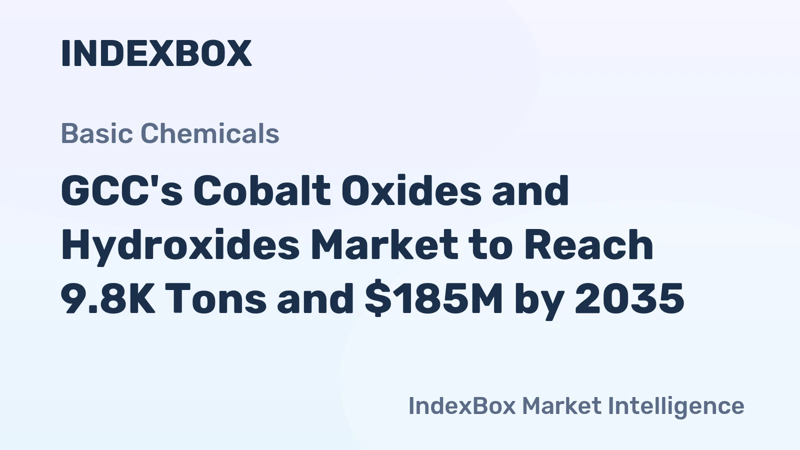 GCC's Cobalt Oxides and Hydroxides Market to Reach 9.8K Tons and $185M by 2035