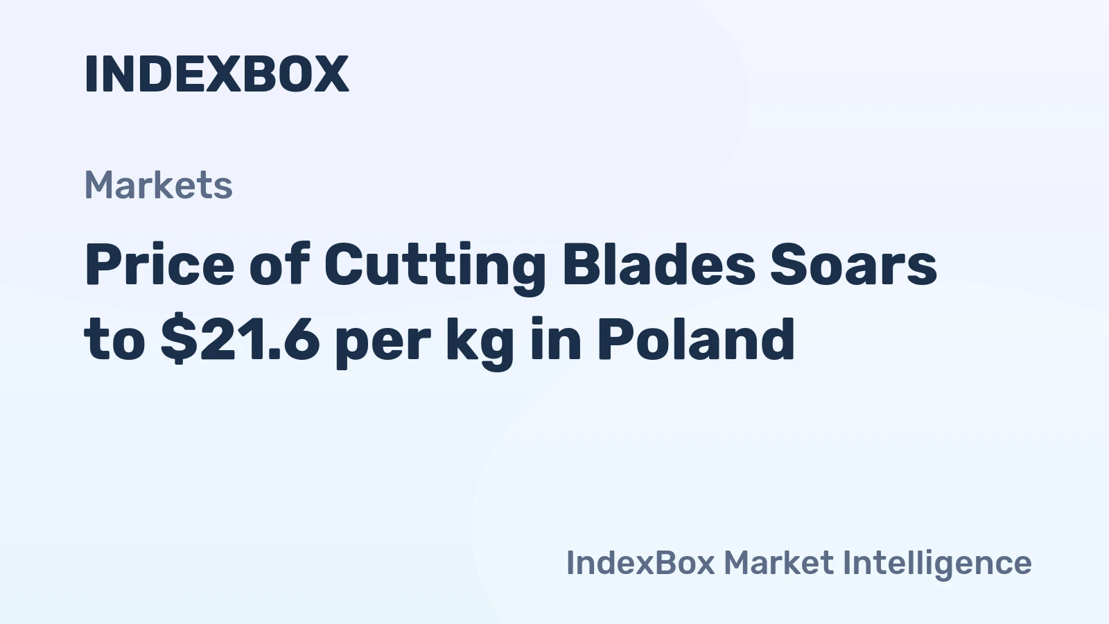 Price of Cutting Blades Soars to $21.6 per kg in Poland