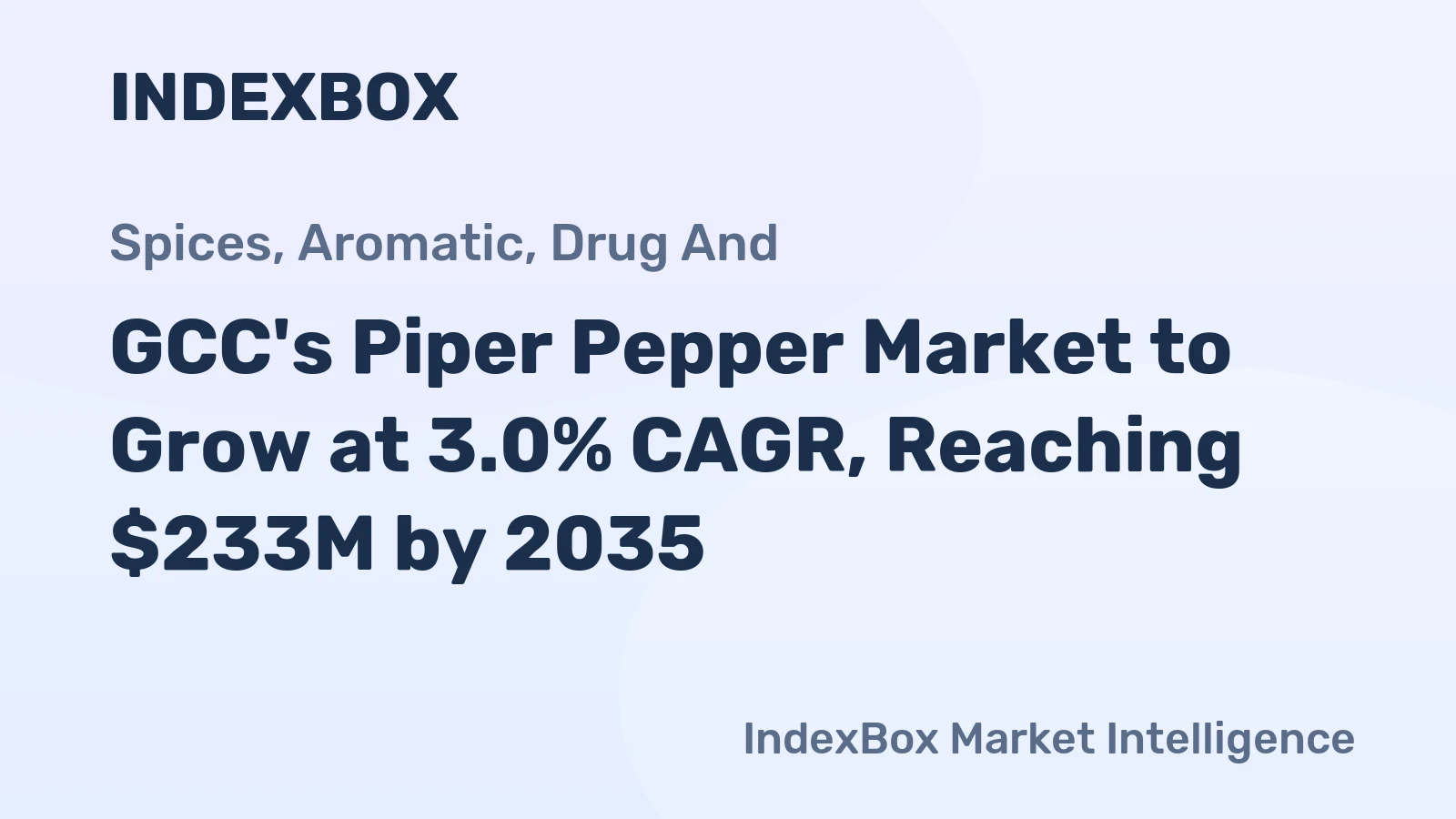 GCC's Piper Pepper Market to Grow at 3.0% CAGR, Reaching $233M by 2035