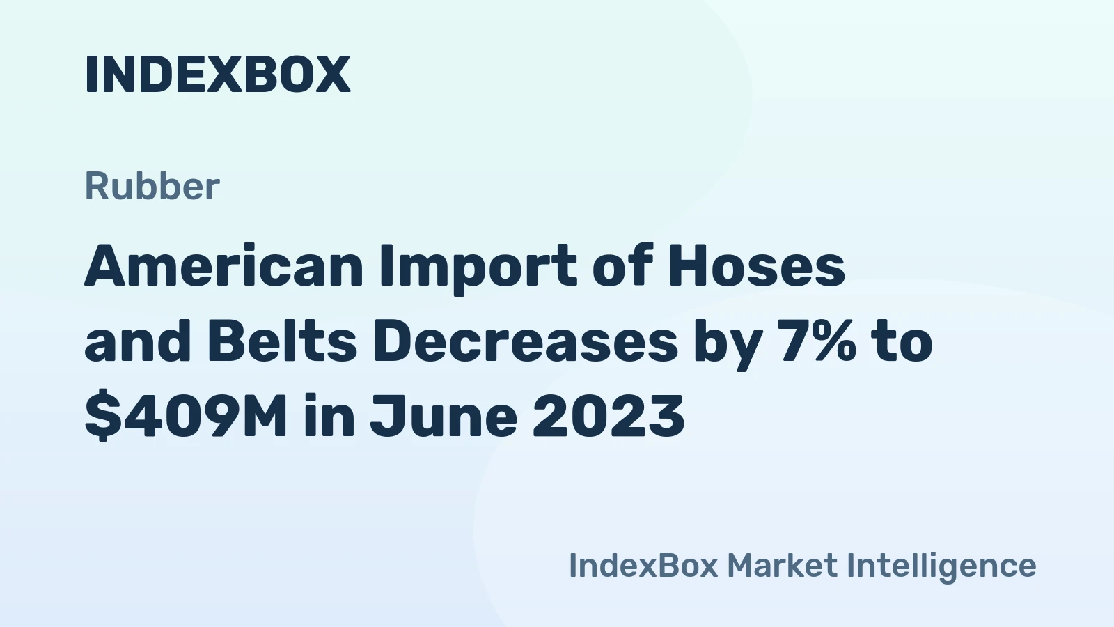 American Import of Hoses and Belts Decreases by 7% to $409M in June 2023