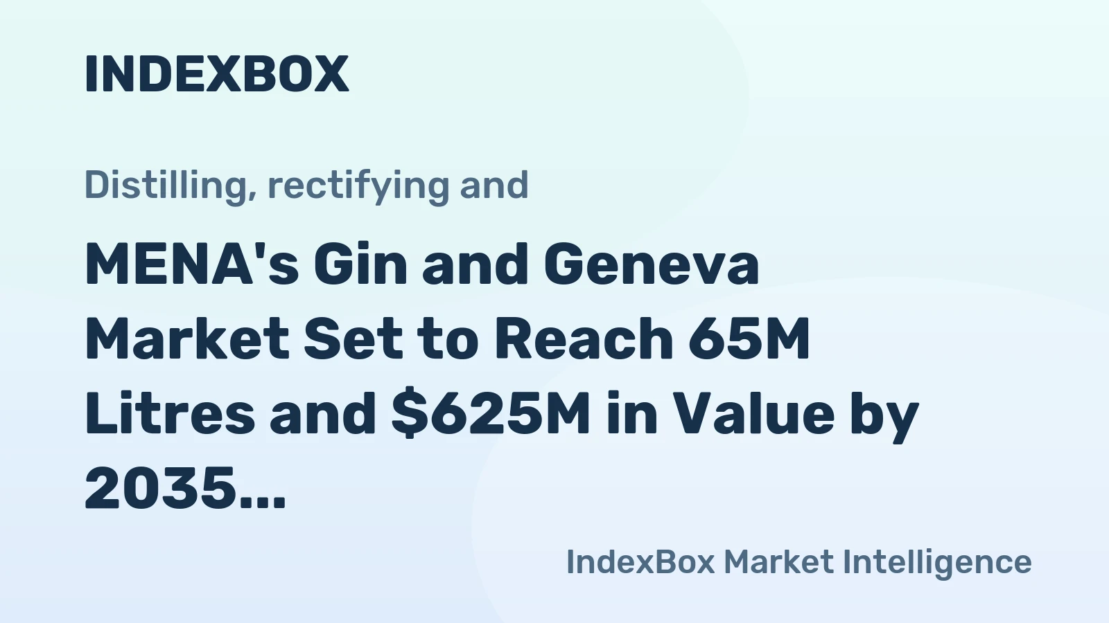 MENA's Gin and Geneva Market Set to Reach 65M Litres and $625M in Value by 2035