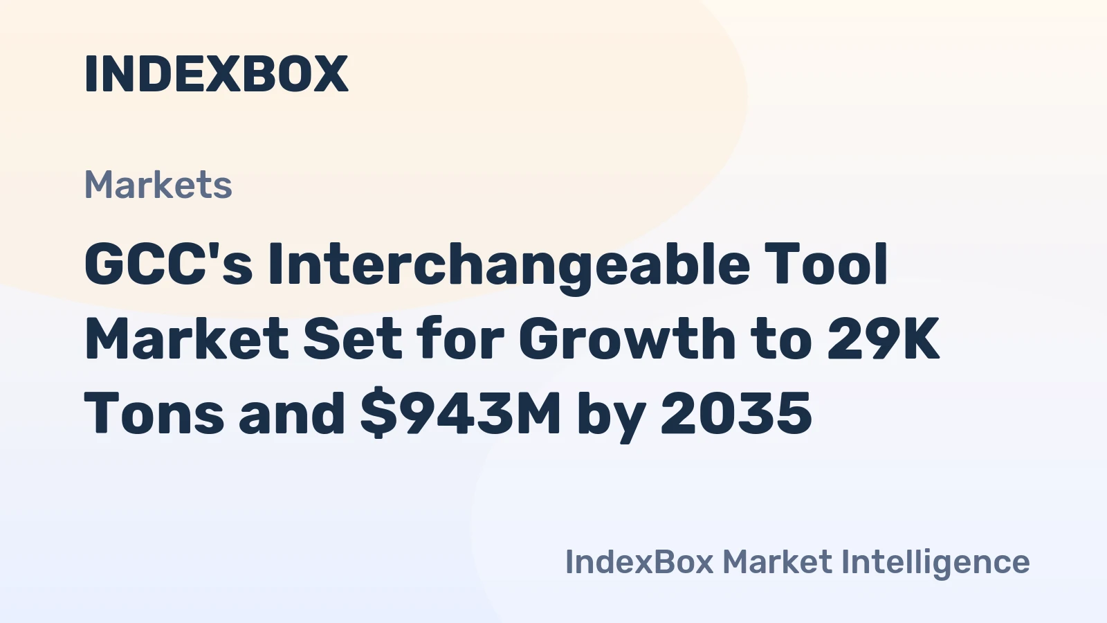 GCC's Interchangeable Tool Market Set for Growth to 29K Tons and $943M by 2035