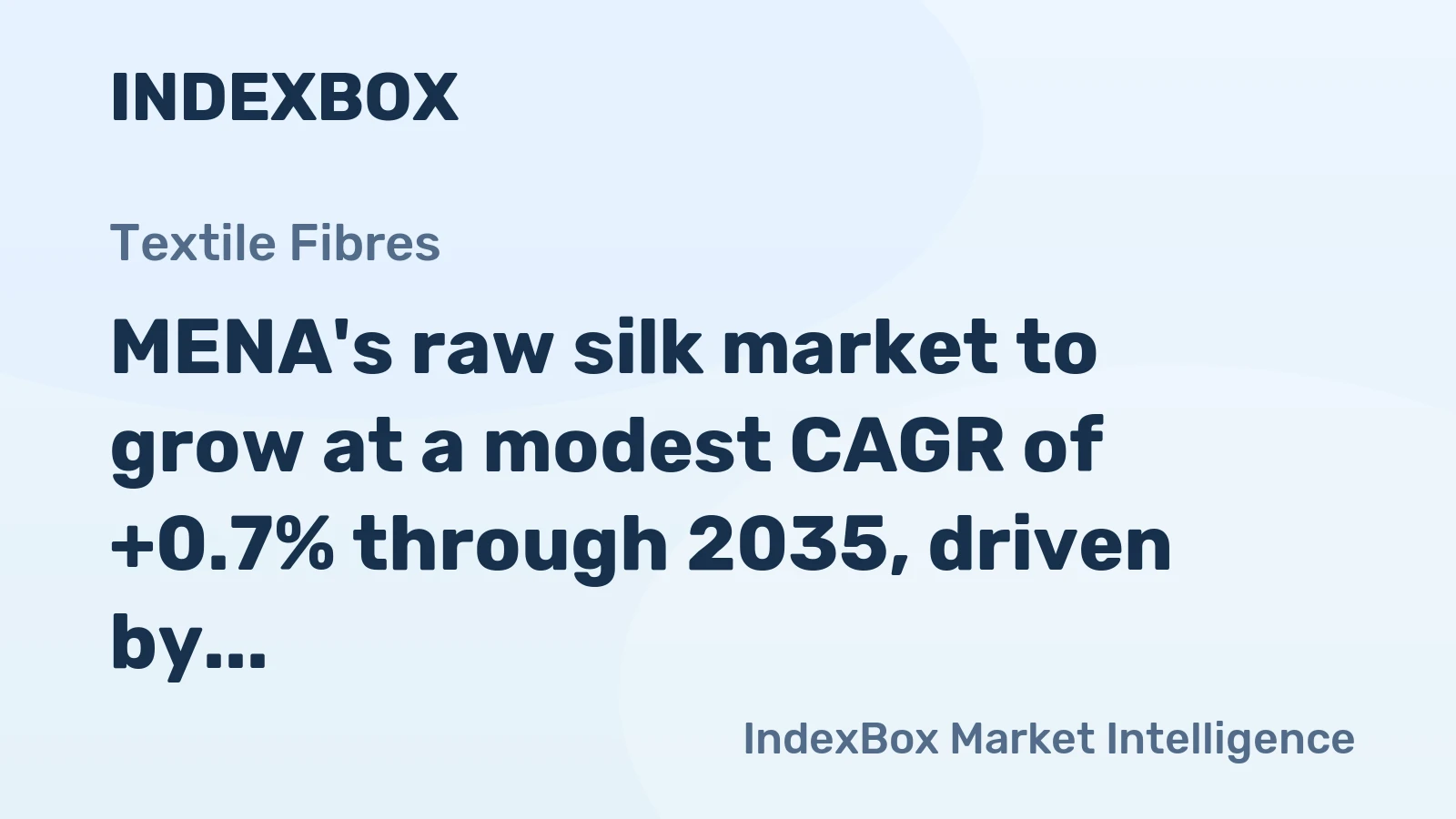 MENA's raw silk market to grow at a modest CAGR of +0.7% through 2035, driven by sustained demand.