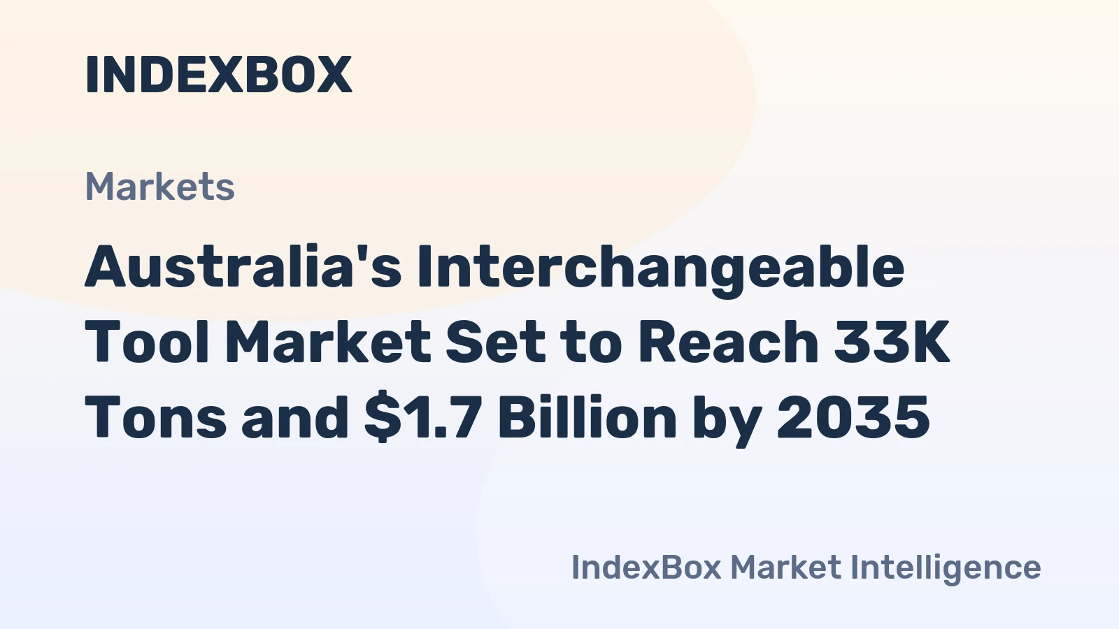 Australia's Interchangeable Tool Market Set to Reach 33K Tons and $1.7 Billion by 2035