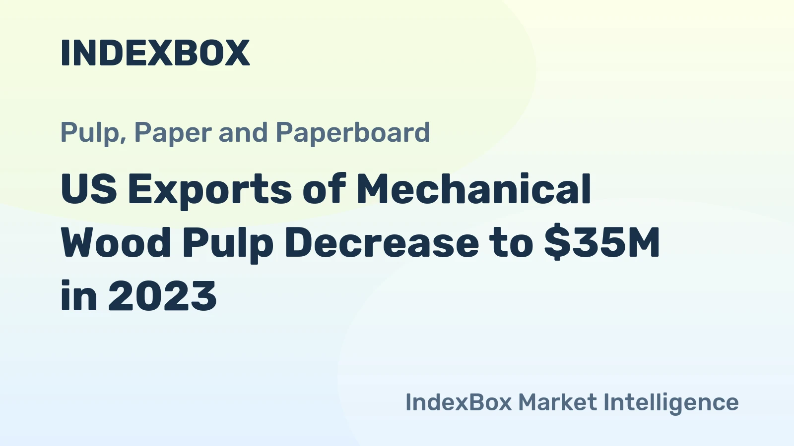 US Exports of Mechanical Wood Pulp Decrease to $35M in 2023