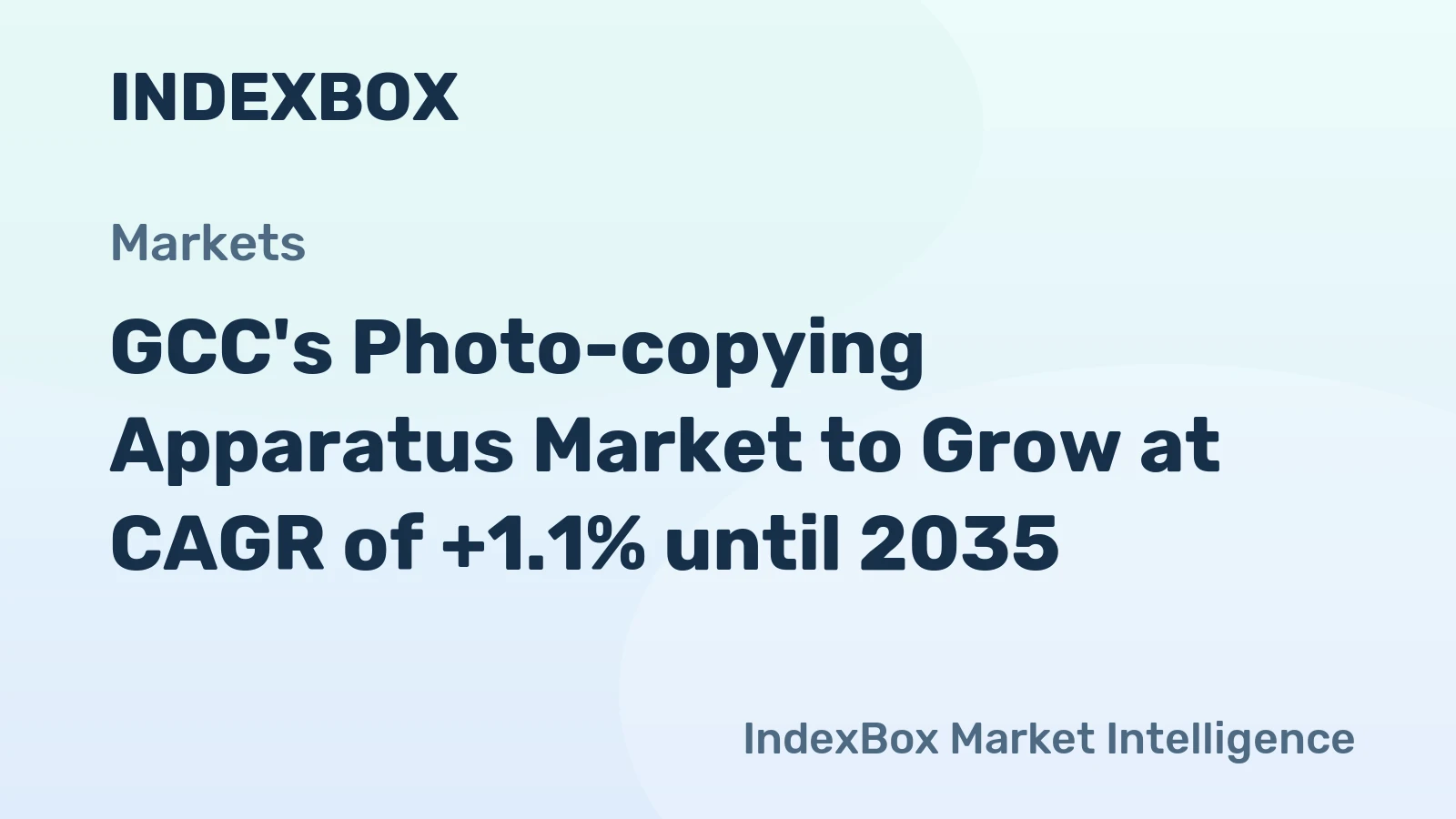 GCC's Photo-copying Apparatus Market to Grow at CAGR of +1.1% until 2035
