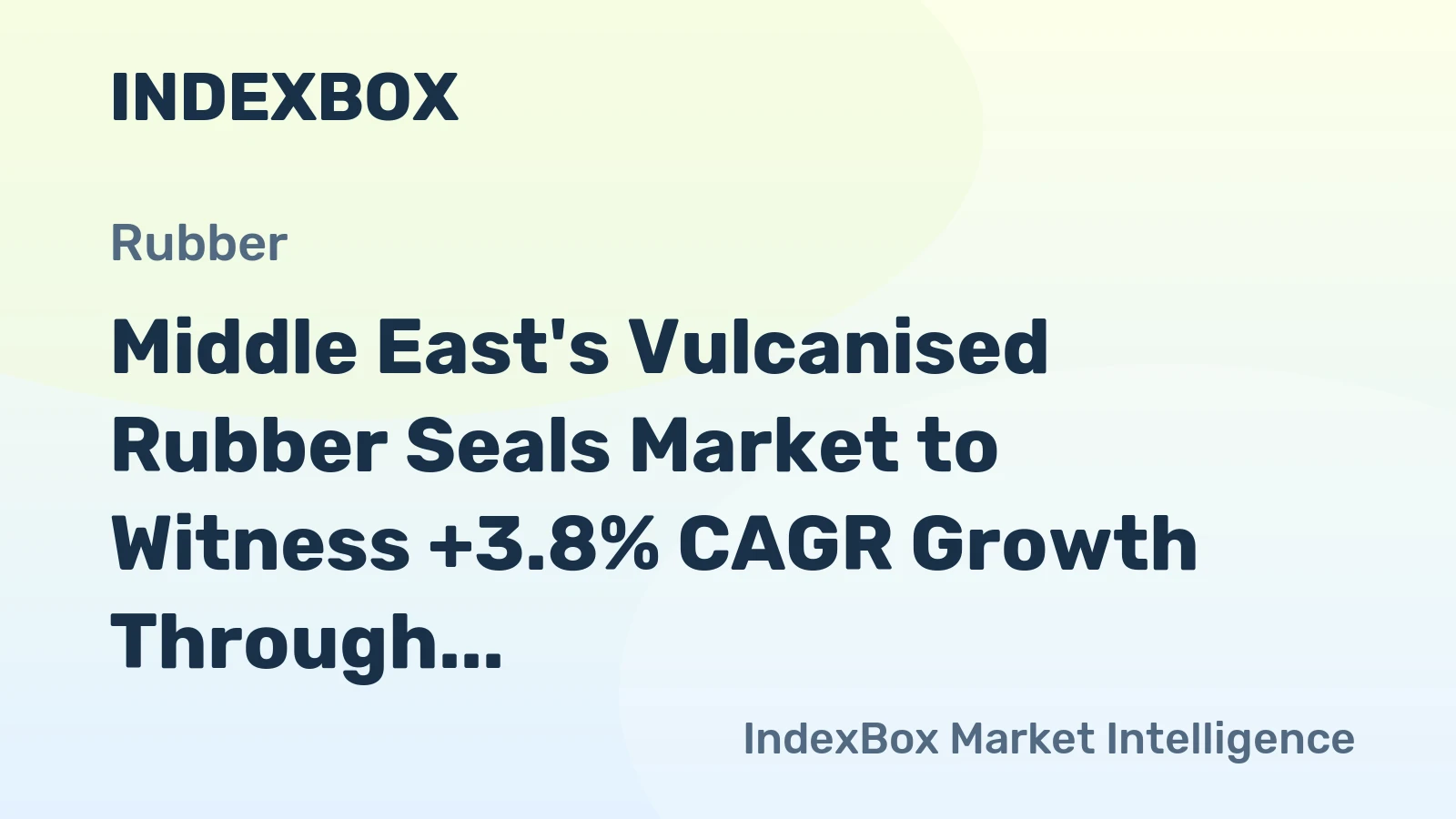 Middle East's Vulcanised Rubber Seals Market to Witness +3.8% CAGR Growth Through 2035