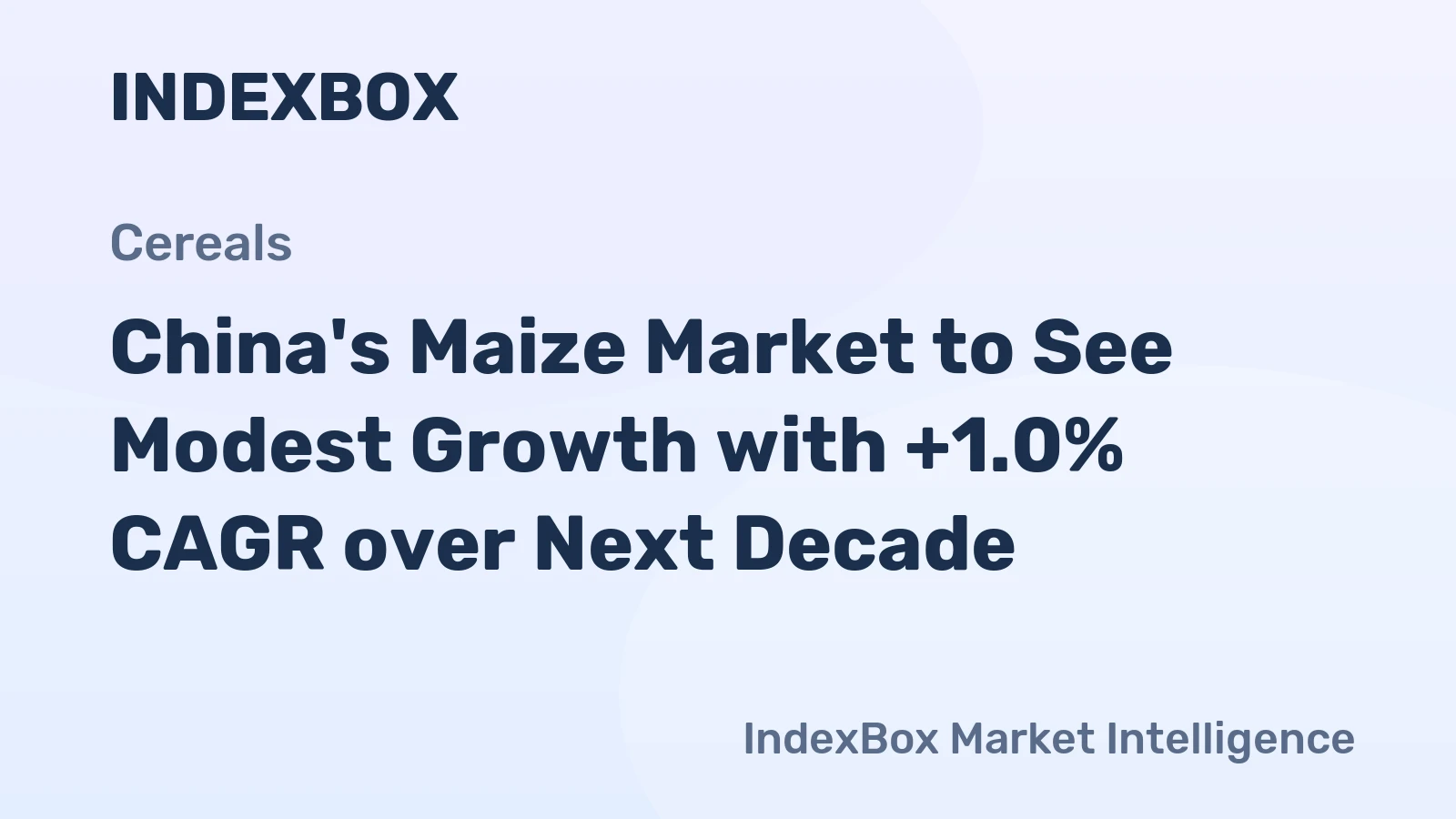 China's Maize Market to See Modest Growth with +1.0% CAGR over Next Decade