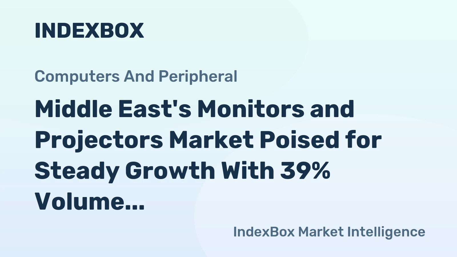 Middle East's Monitors and Projectors Market Poised for Steady Growth With 39% Volume CAGR Through 2035
