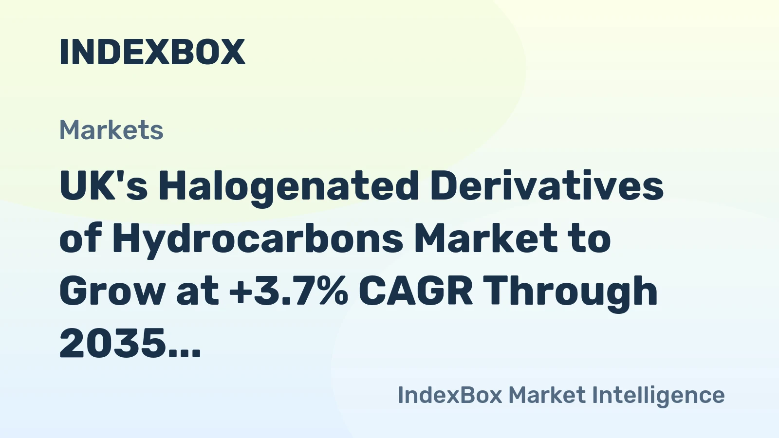 UK's Halogenated Derivatives of Hydrocarbons Market to Grow at +3.7% CAGR Through 2035