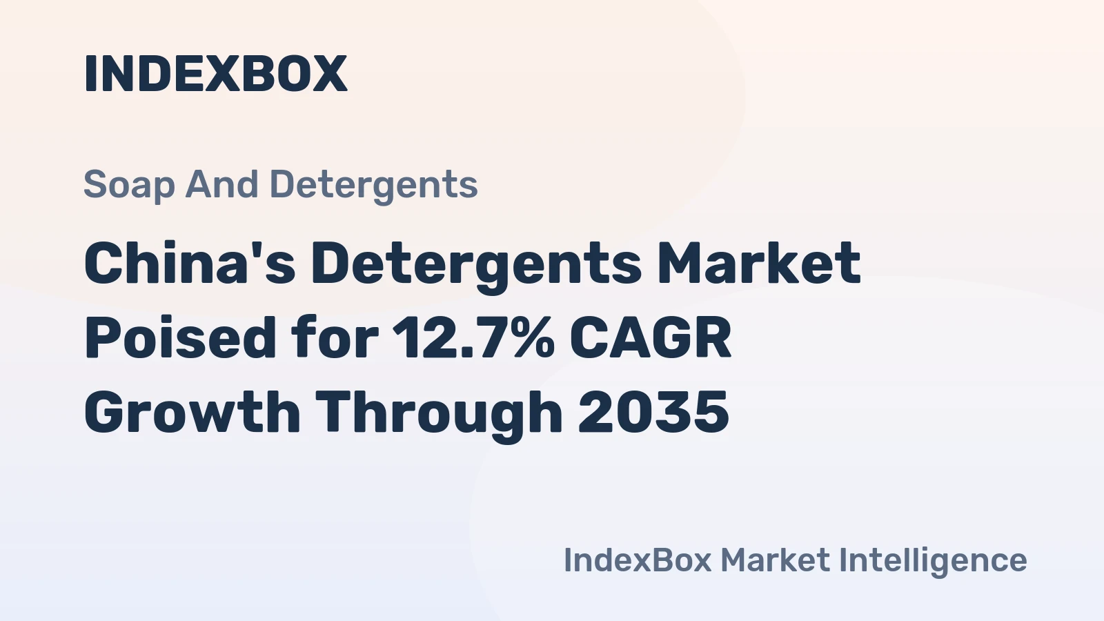 China's Detergents Market Poised for 12.7% CAGR Growth Through 2035