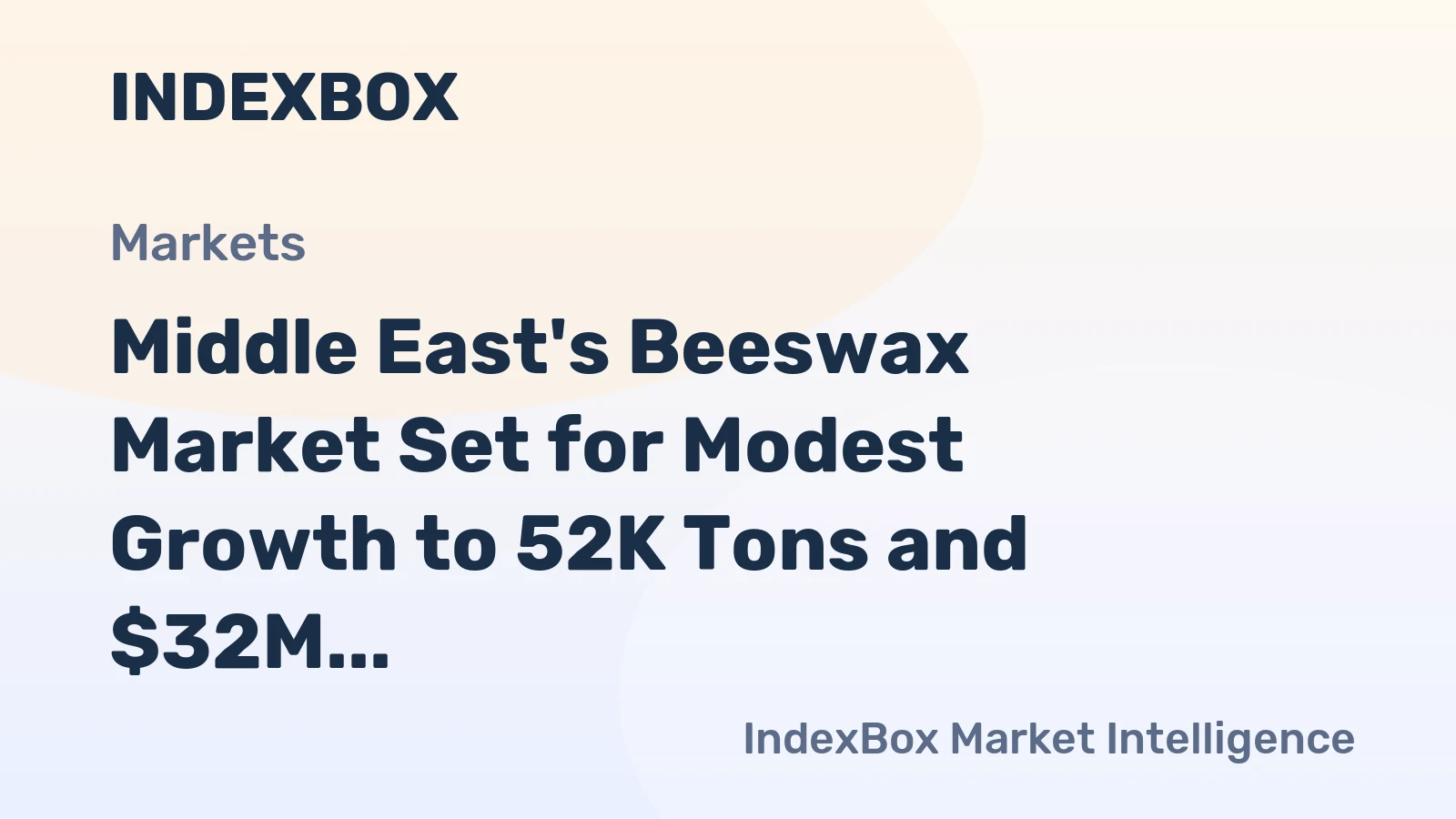 Middle East's Beeswax Market Set for Modest Growth to 52K Tons and $32M