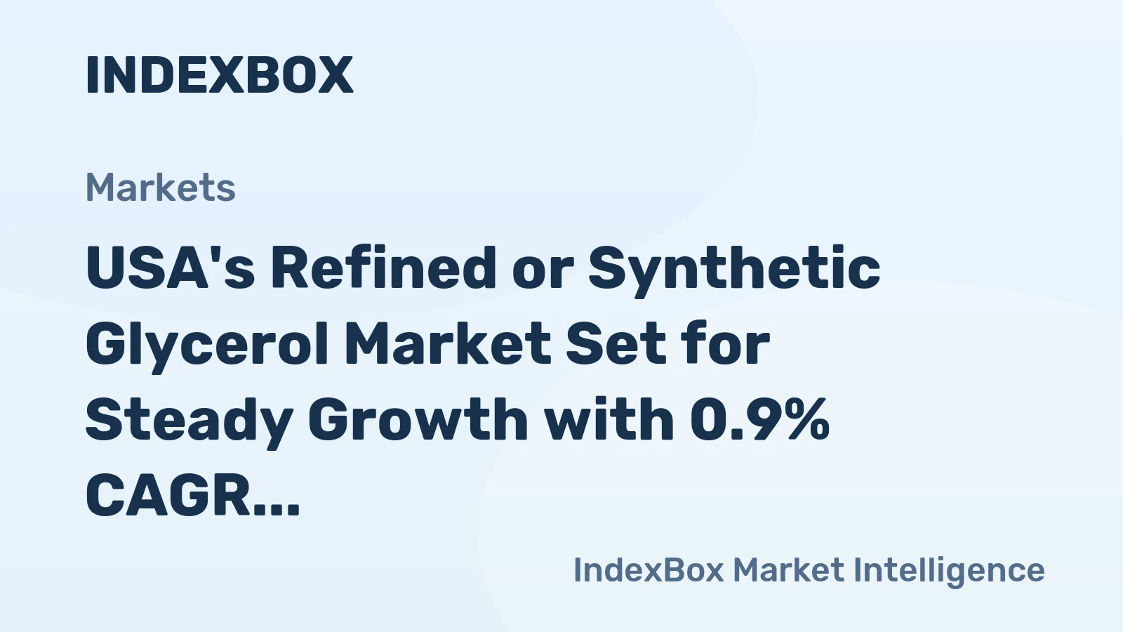USA's Refined or Synthetic Glycerol Market Set for Steady Growth with 0.9% CAGR Through 2035