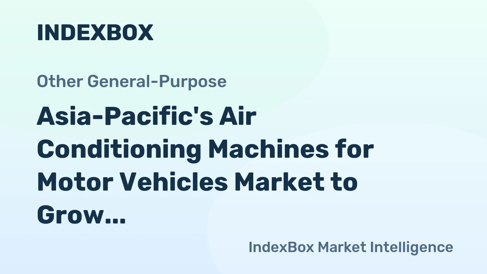 Asia-Pacific's Air Conditioning Machines for Motor Vehicles Market to Grow at Modest Rate of +0.1% CAGR through 2035