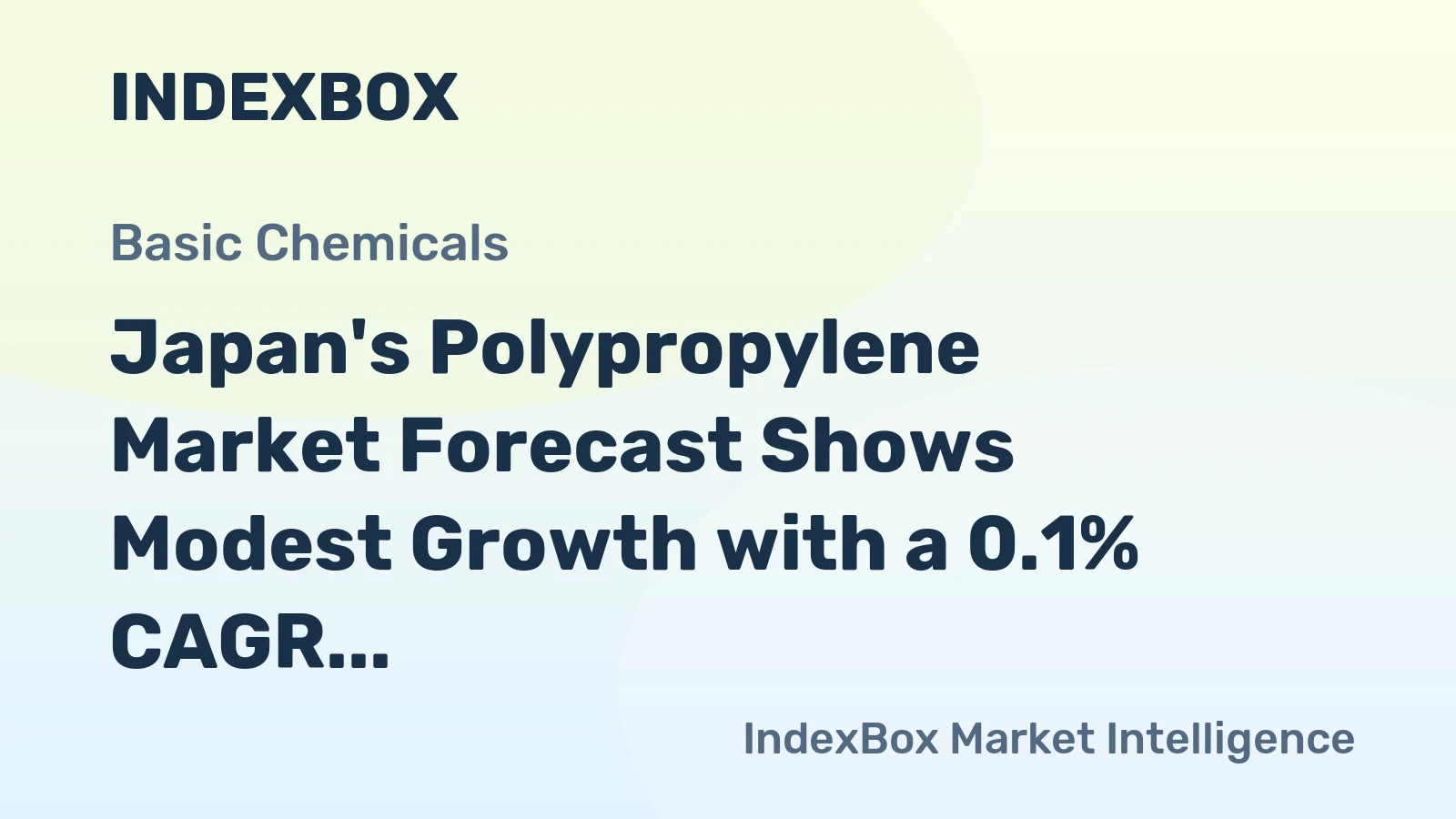 Japan's Polypropylene Market Forecast Shows Modest Growth with a 0.1% CAGR Through 2035