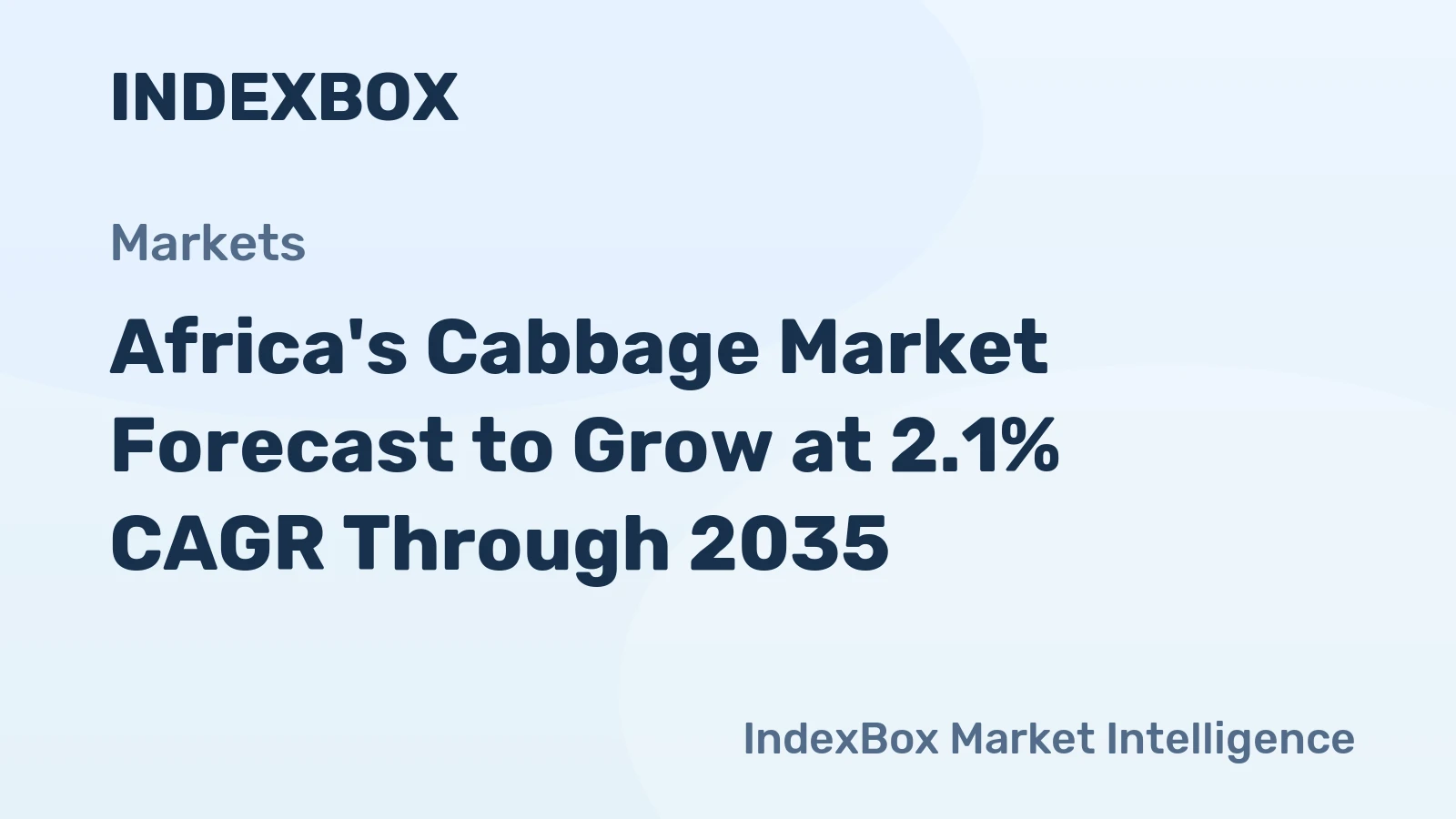 Africa's Cabbage Market Forecast to Grow at 2.1% CAGR Through 2035