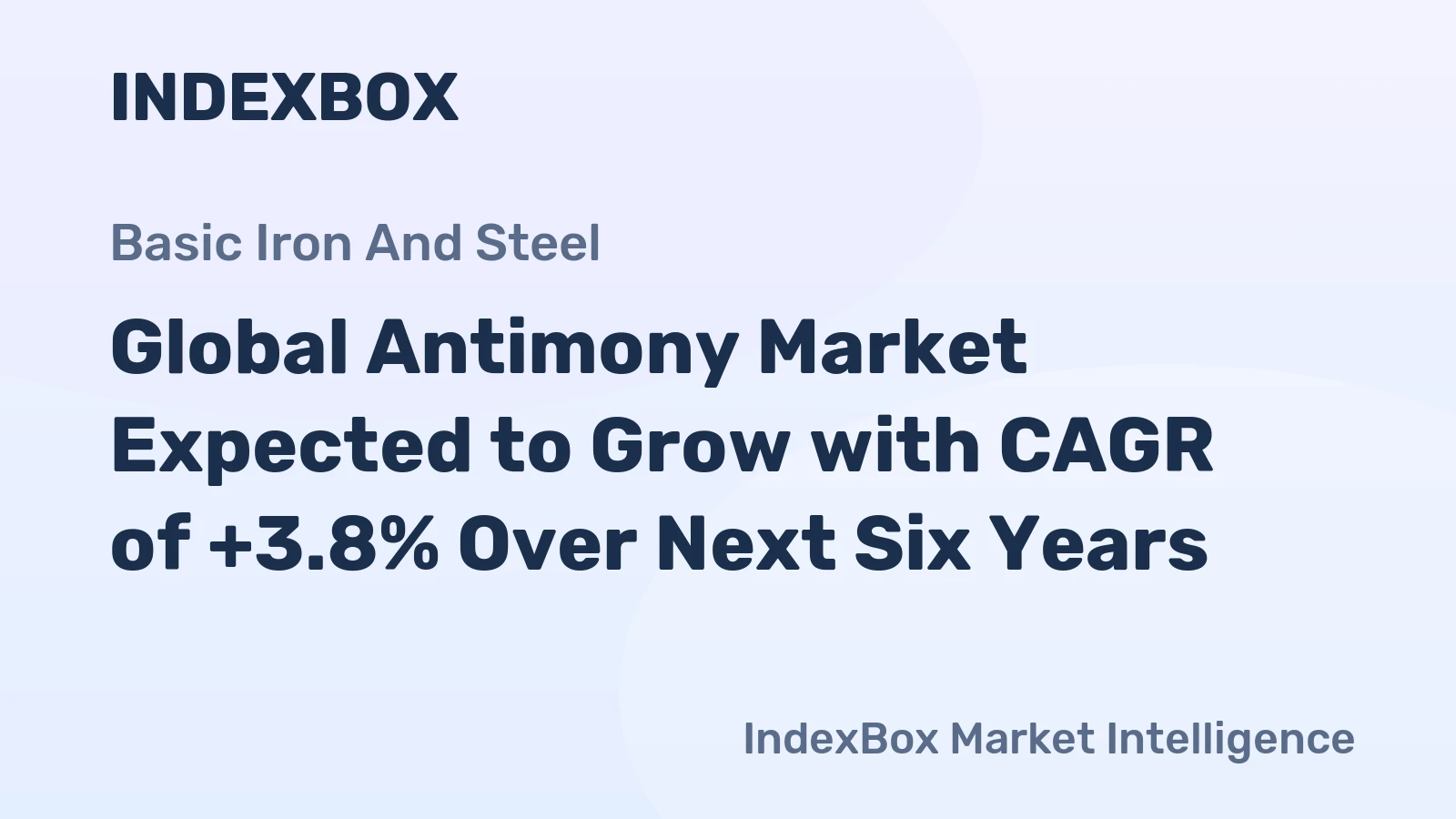 Global Antimony Market Expected to Grow with CAGR of +3.8% Over Next Six Years