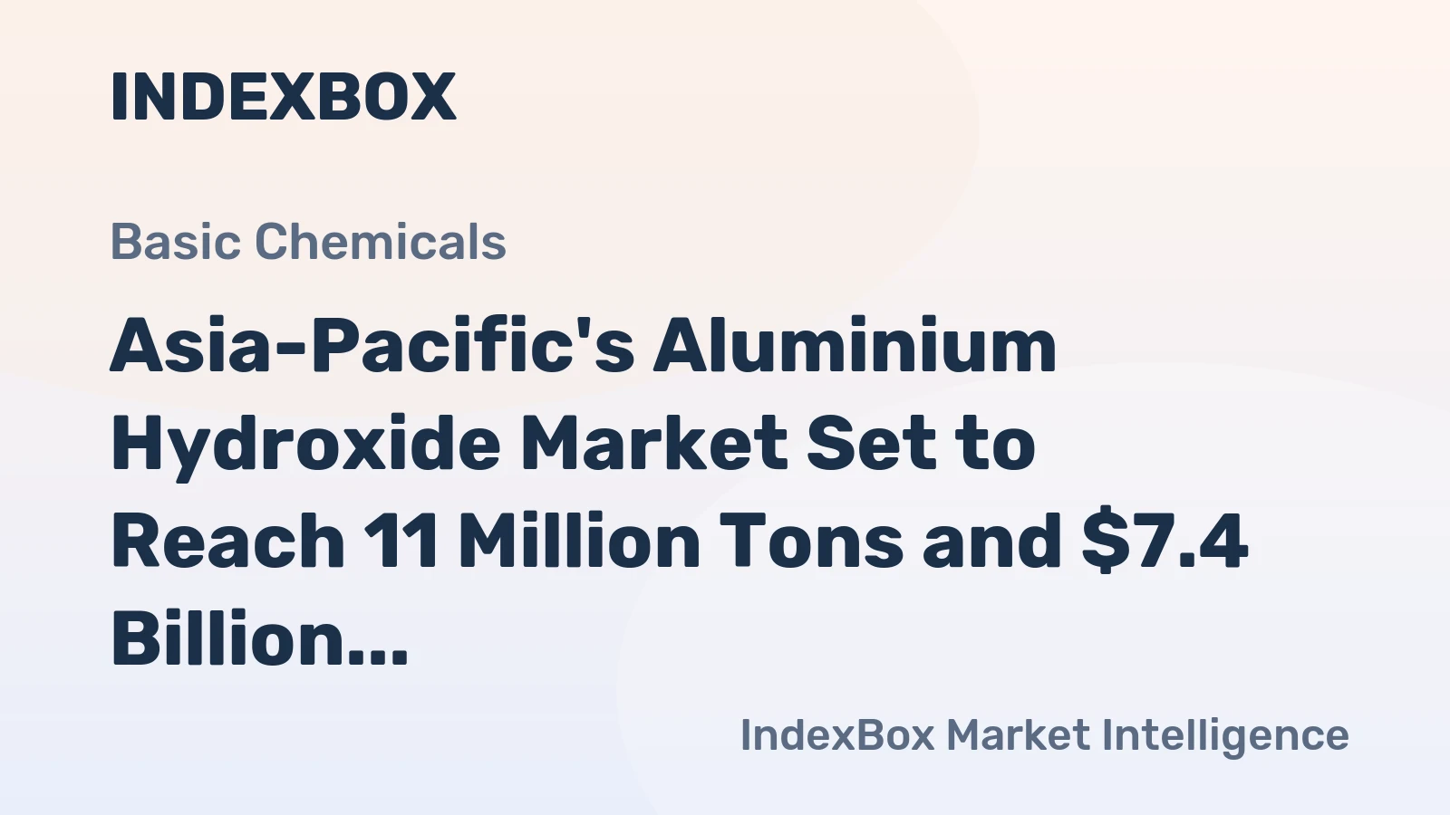 Asia-Pacific's Aluminium Hydroxide Market Set to Reach 11 Million Tons and $7.4 Billion by 2035