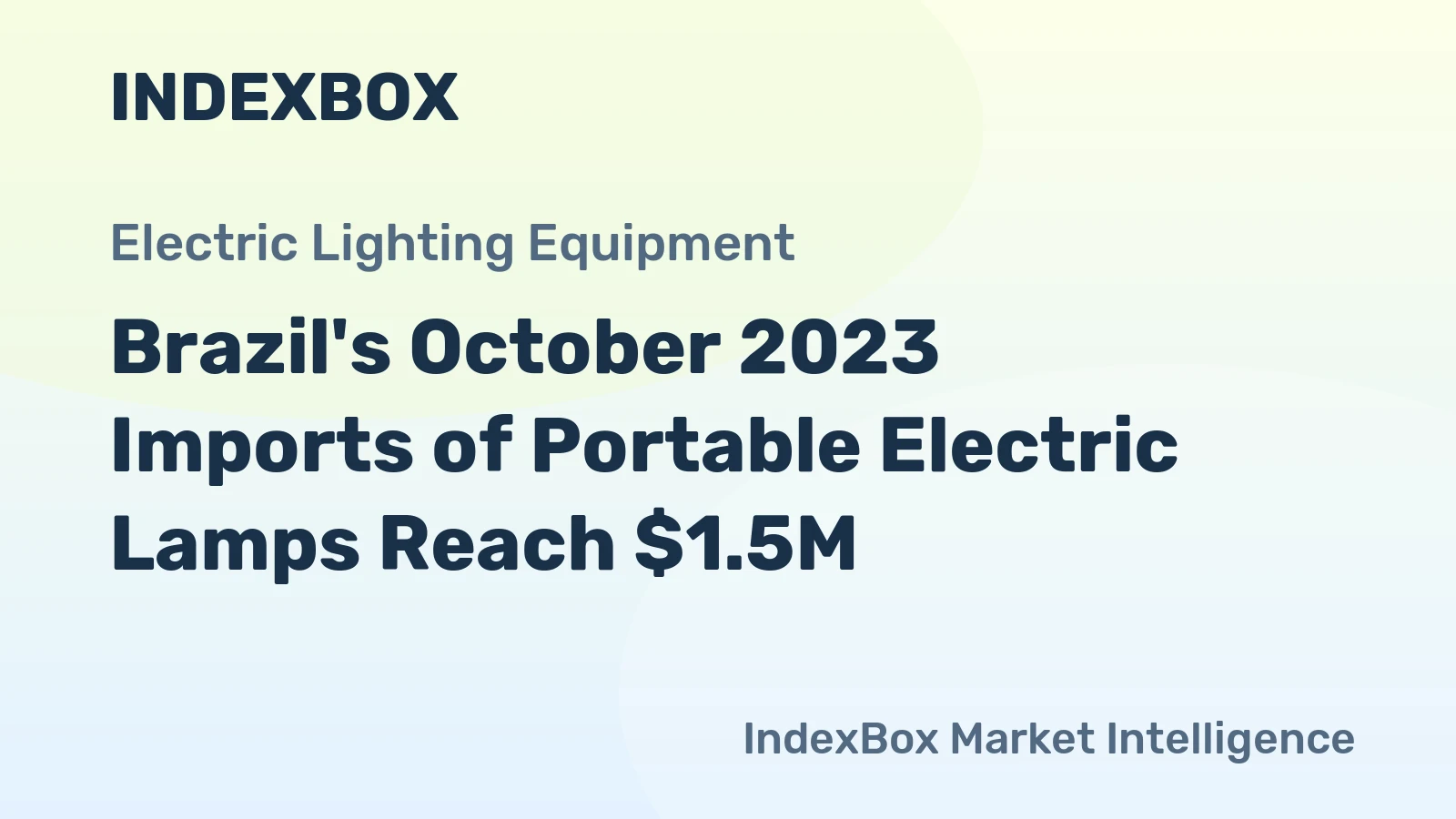 Brazil's October 2023 Imports of Portable Electric Lamps Reach $1.5M