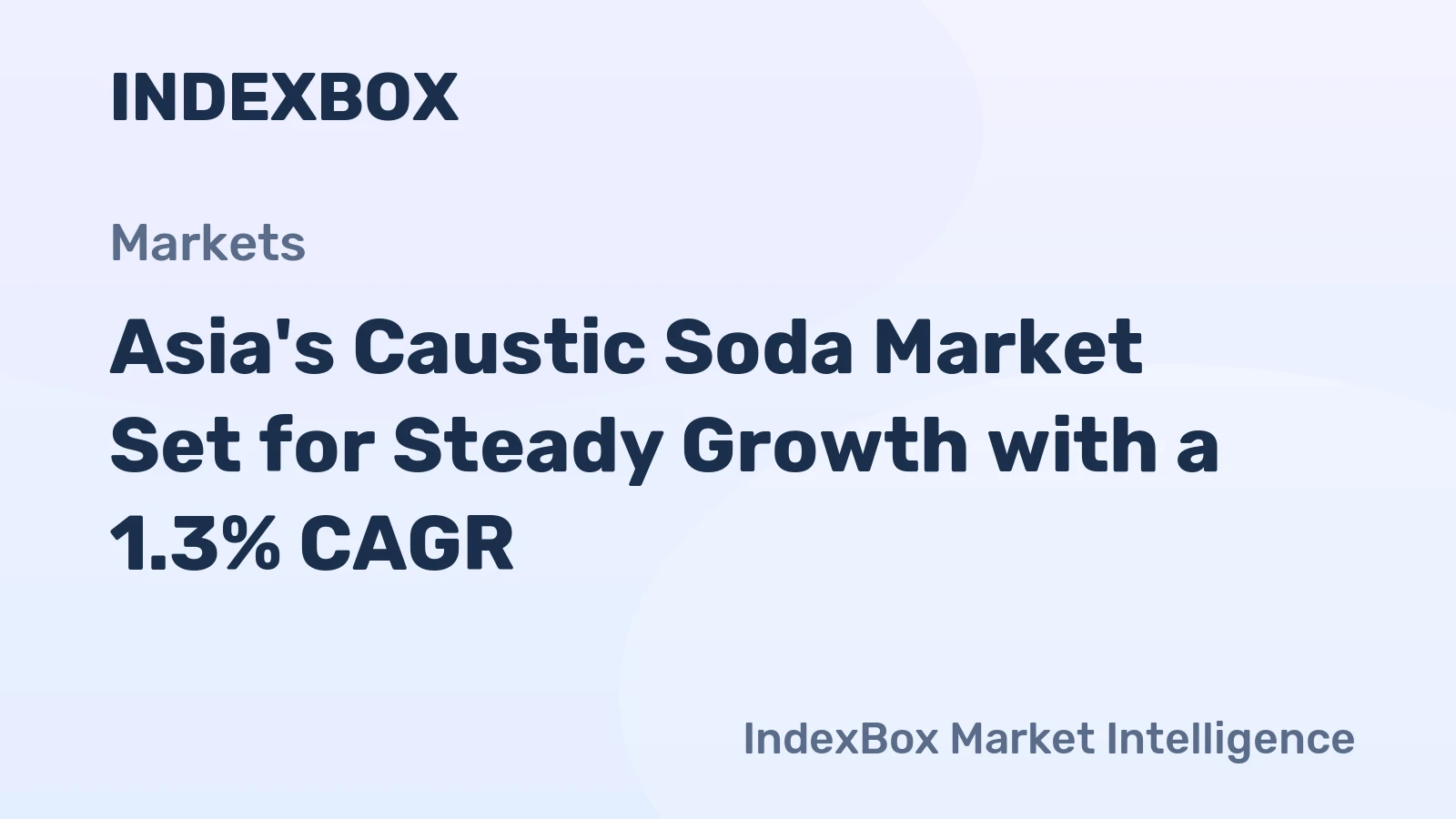 Asia's Caustic Soda Market Set for Steady Growth with a 1.3% CAGR