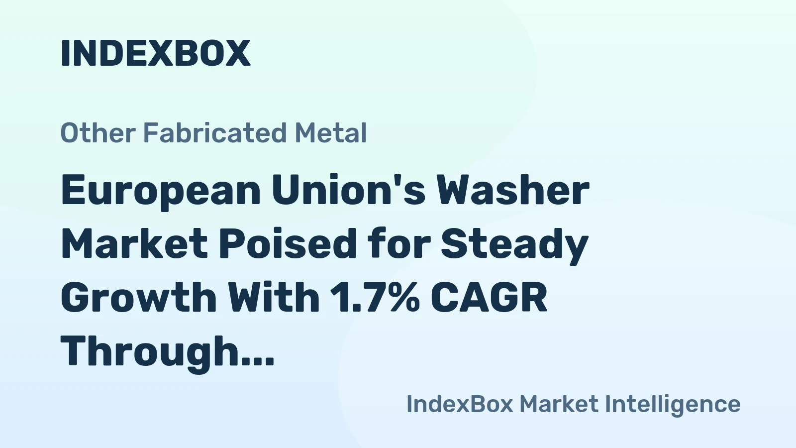 European Union's Washer Market Poised for Steady Growth With 1.7% CAGR Through 2035