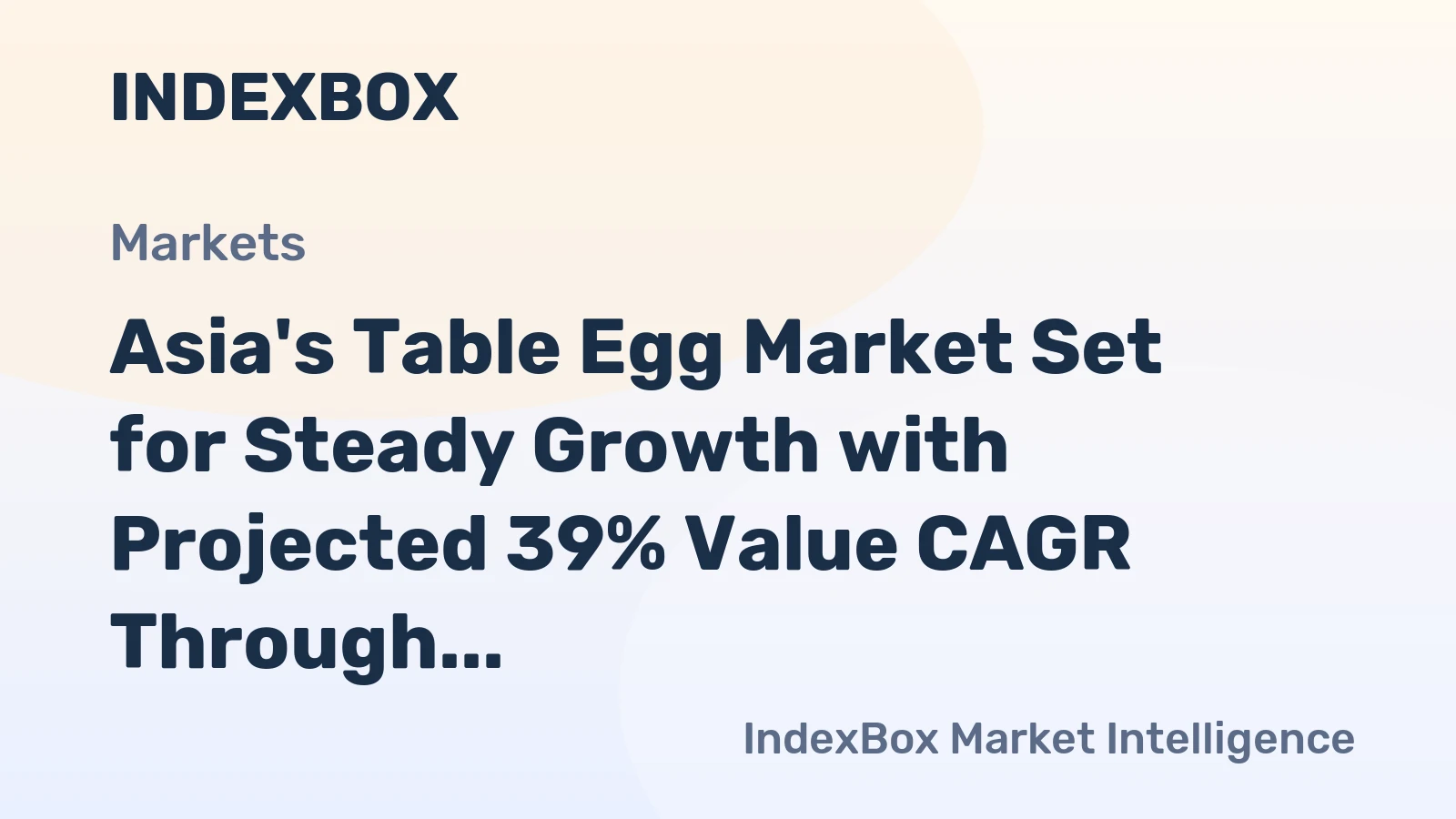 Asia's Table Egg Market Set for Steady Growth with Projected 39% Value CAGR Through 2035