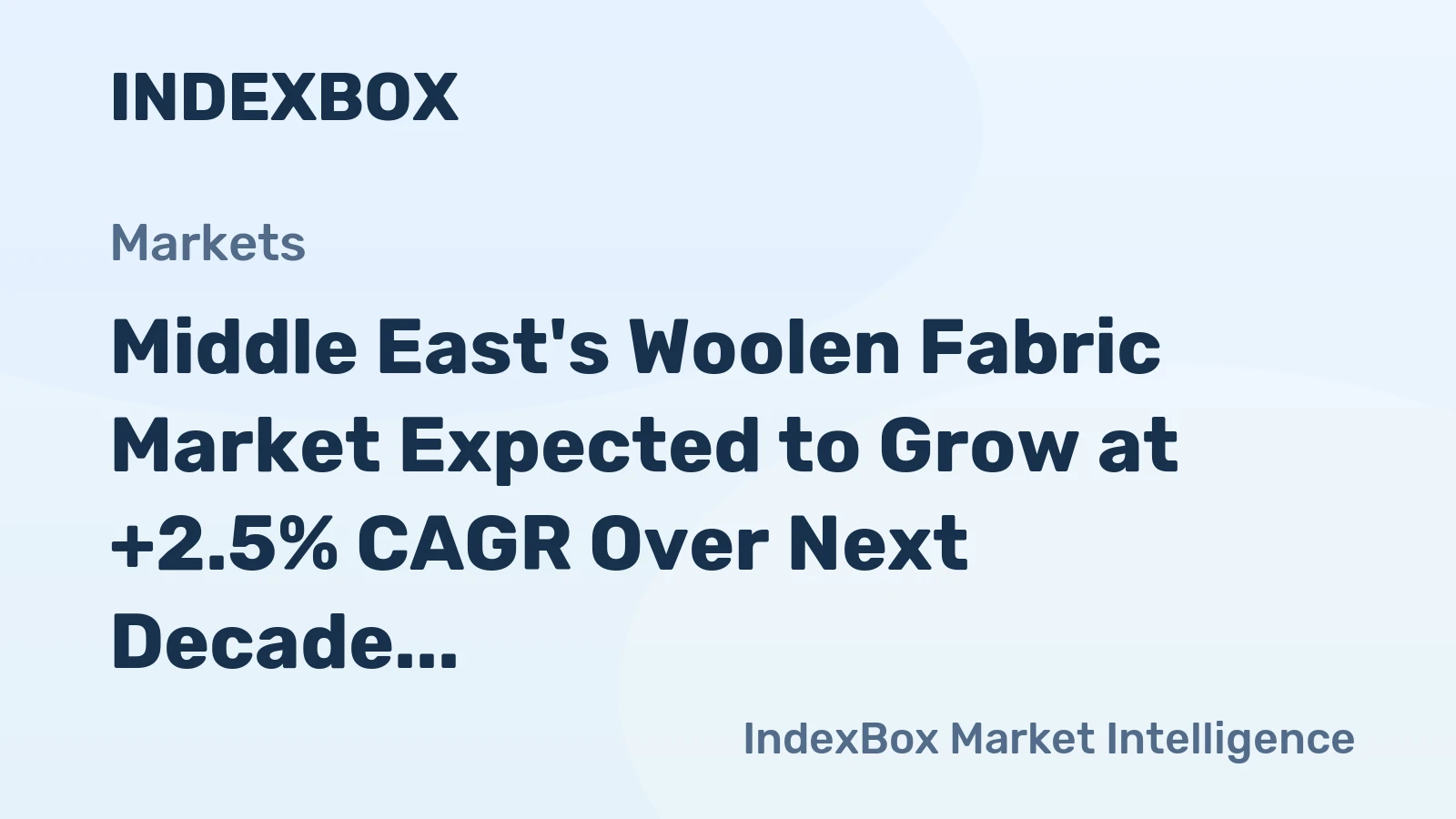 Middle East's Woolen Fabric Market Expected to Grow at +2.5% CAGR Over Next Decade