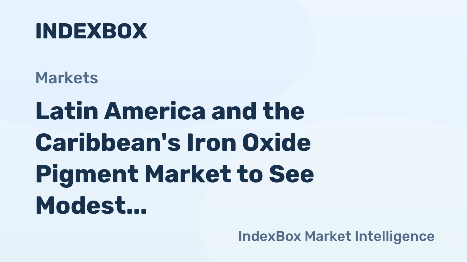 Latin America and the Caribbean's Iron Oxide Pigment Market to See Modest Volume Growth Amid Slight Value Decline
