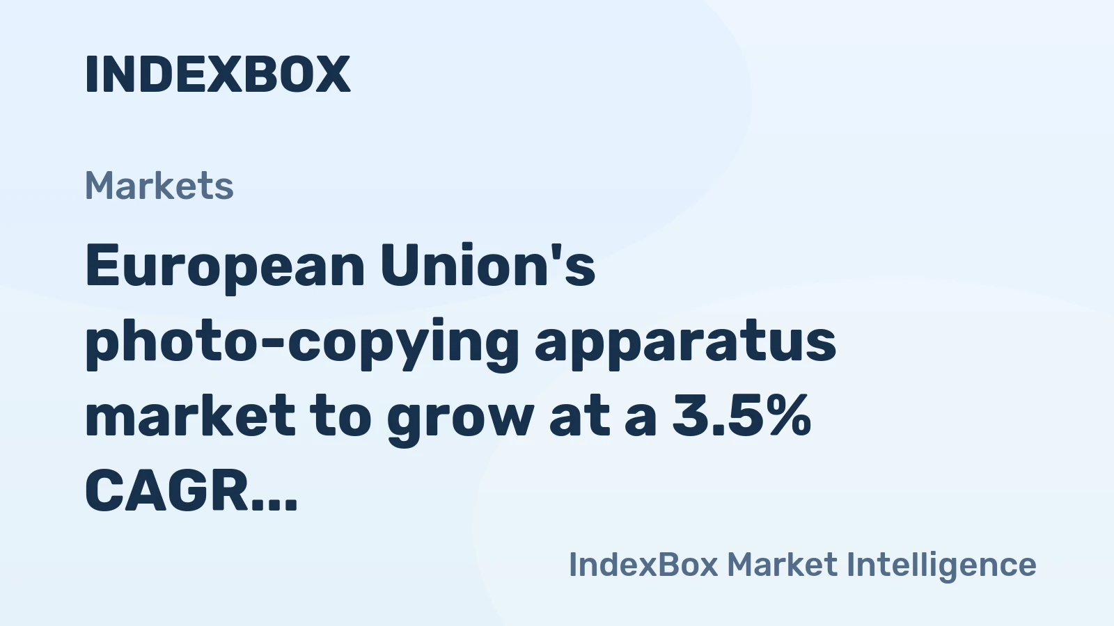 European Union's photo-copying apparatus market to grow at a 3.5% CAGR, reaching $24.1B by 2035, driven by rising demand.