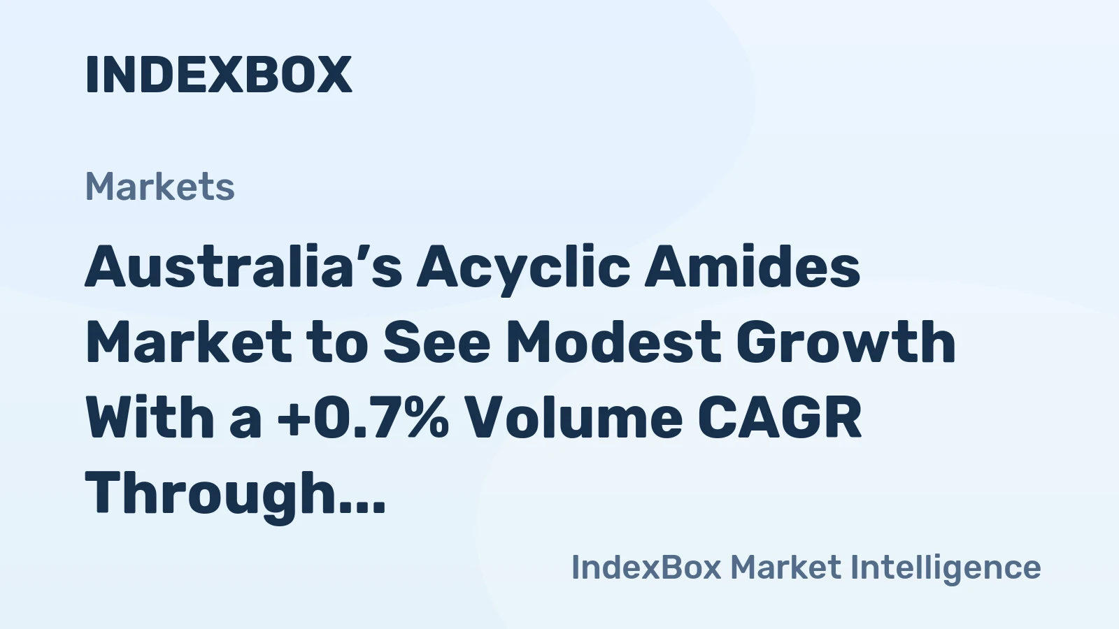 Australia’s Acyclic Amides Market to See Modest Growth With a +0.7% Volume CAGR Through 2035