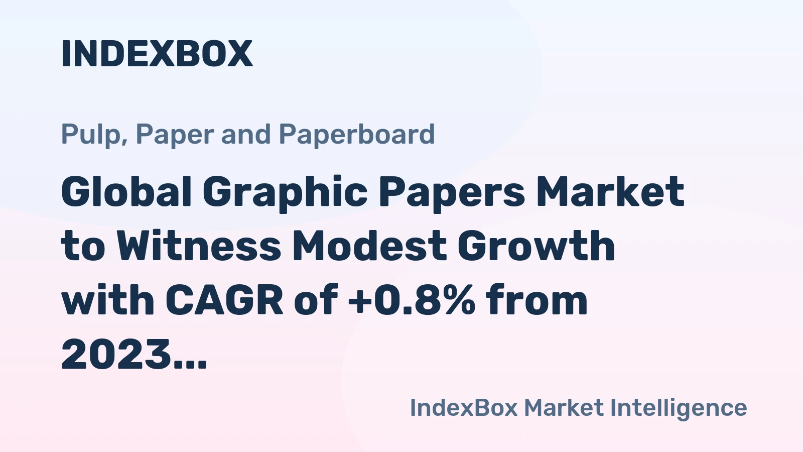 Global Graphic Papers Market to Witness Modest Growth with CAGR of +0.8% from 2023 to 2030