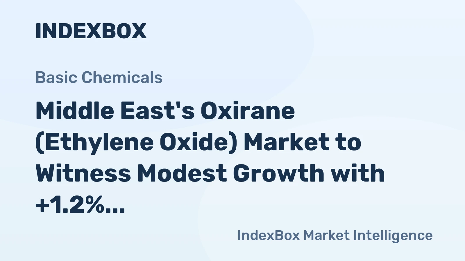 Middle East's Oxirane (Ethylene Oxide) Market to Witness Modest Growth with +1.2% CAGR by 2035