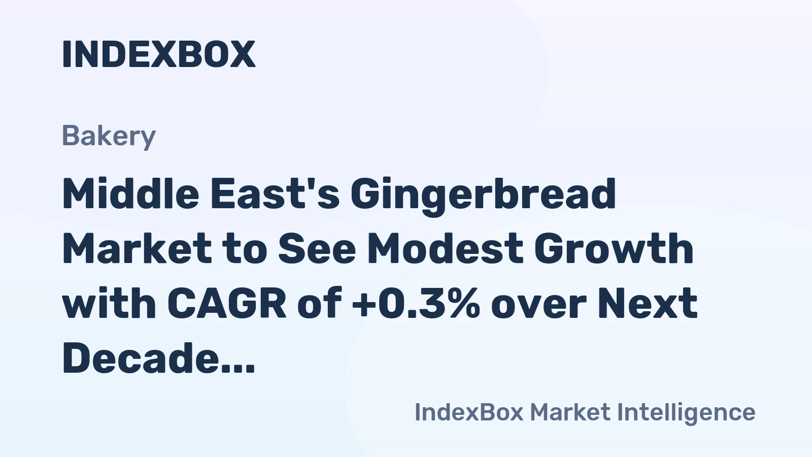 Middle East's Gingerbread Market to See Modest Growth with CAGR of +0.3% over Next Decade