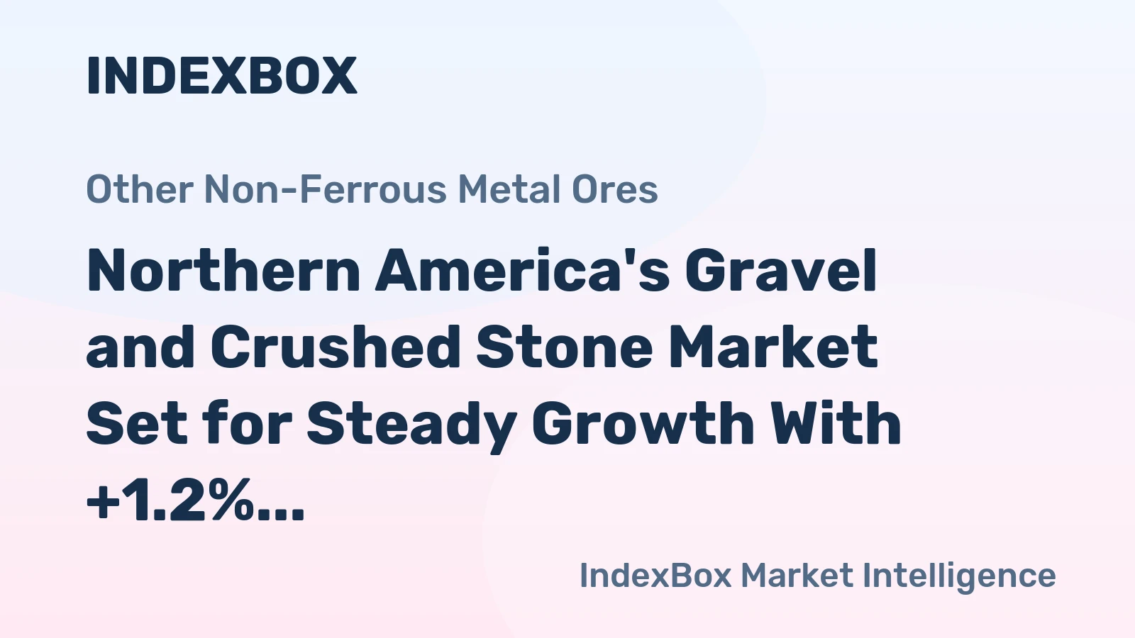 Northern America's Gravel and Crushed Stone Market Set for Steady Growth With +1.2% Volume CAGR