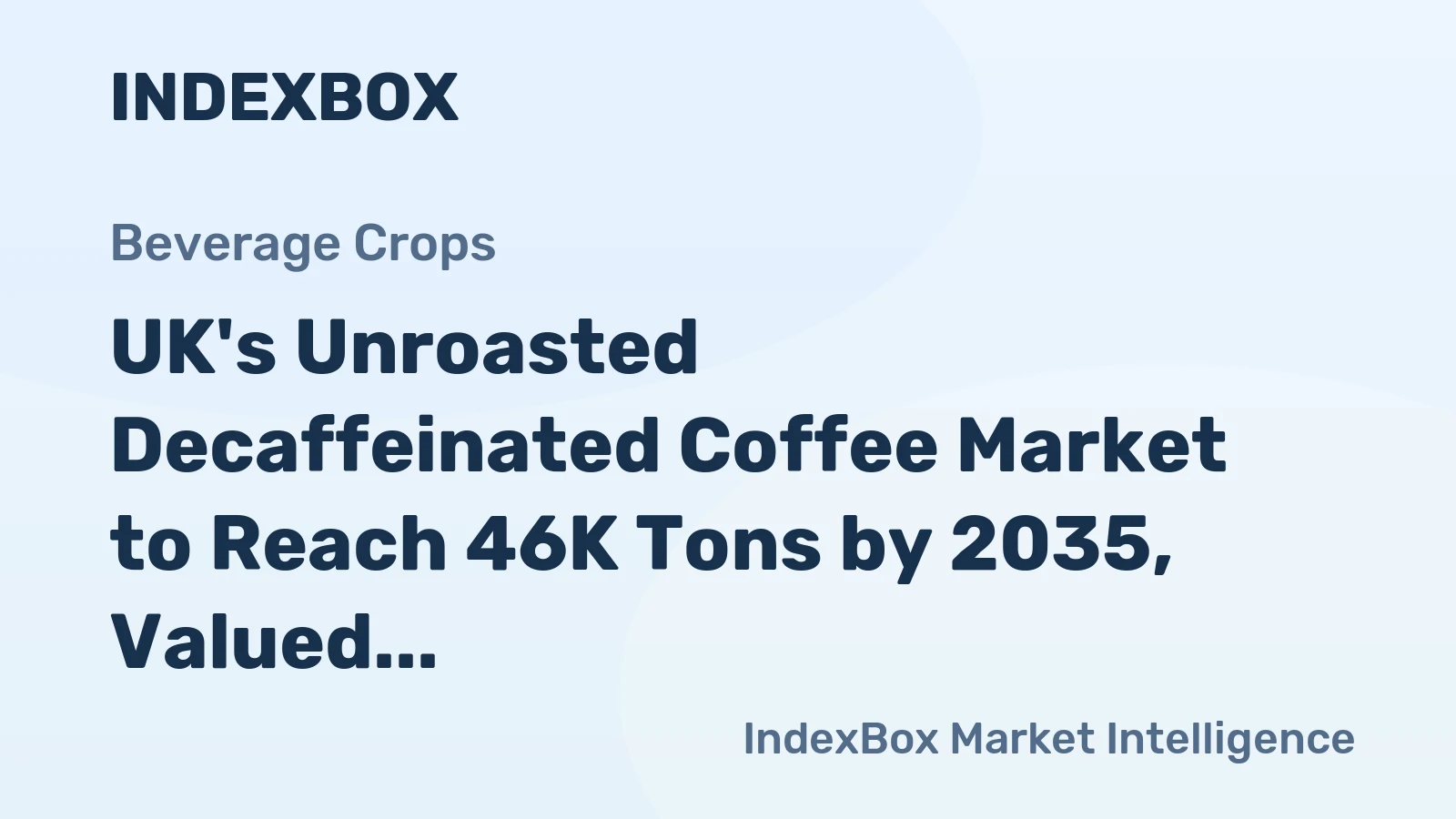 UK's Unroasted Decaffeinated Coffee Market to Reach 46K Tons by 2035, Valued at $430M